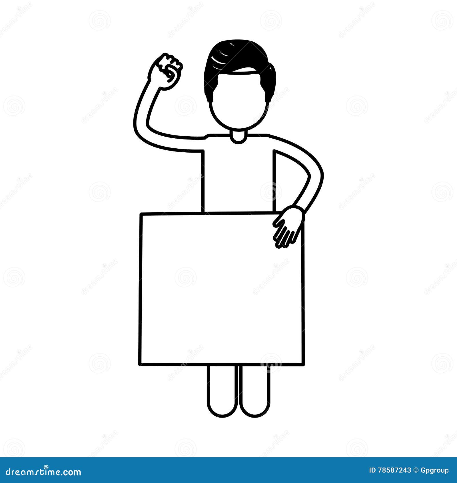 Man with road sign design stock vector. Illustration of information ...