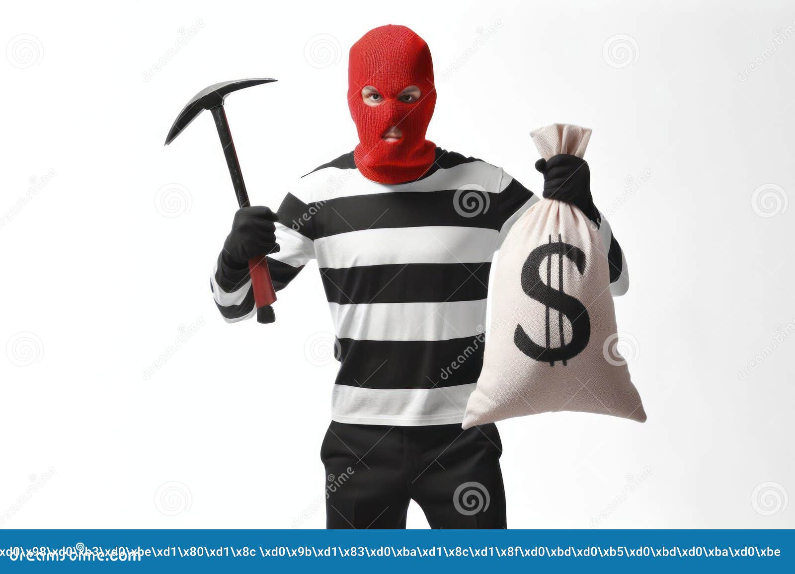 Man in a Robber Mask on a Black Background. Ai Generative Stock ...