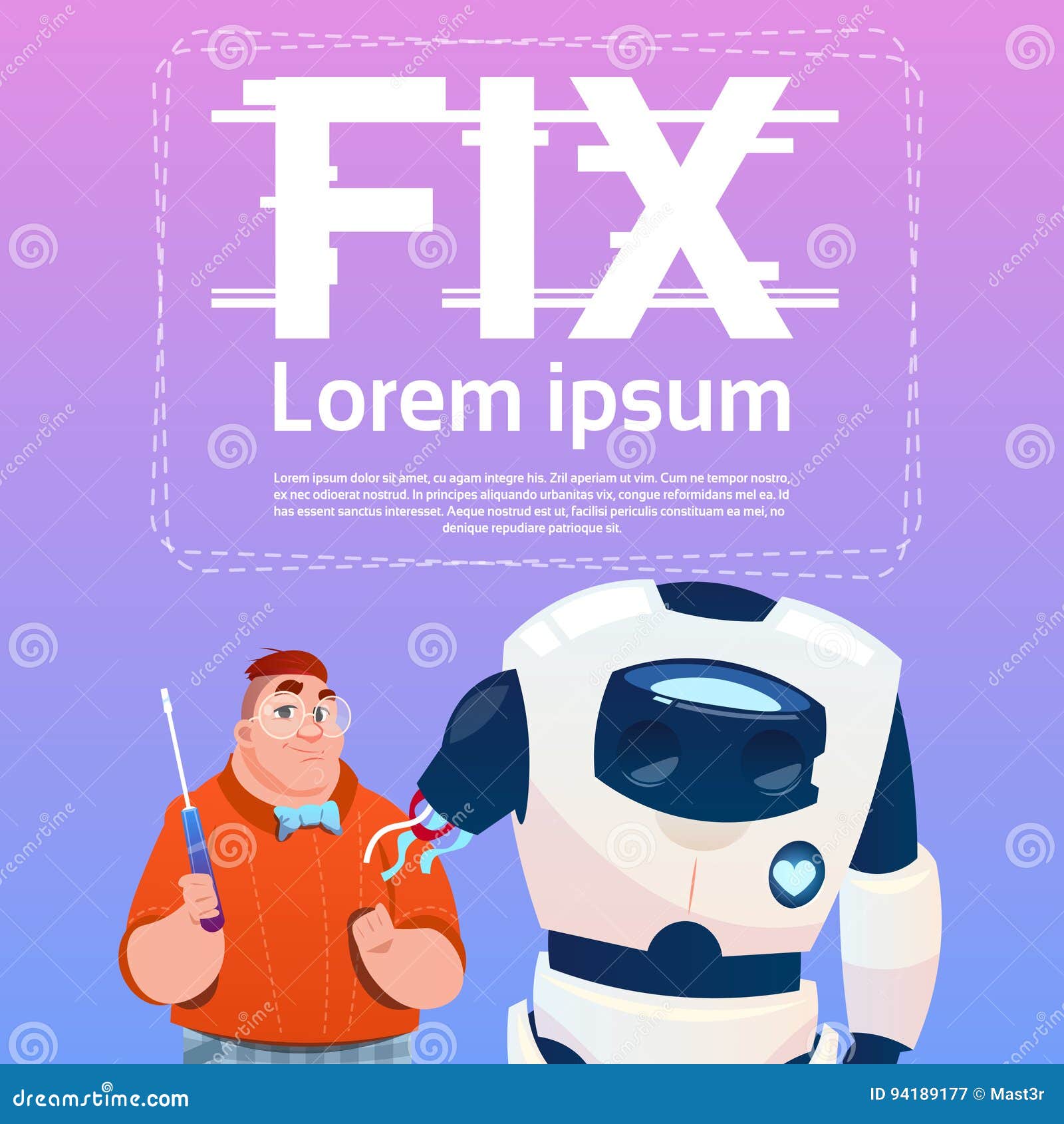 Man and Robot Fixing, Robotic Assistance Artificial Intelligence ...