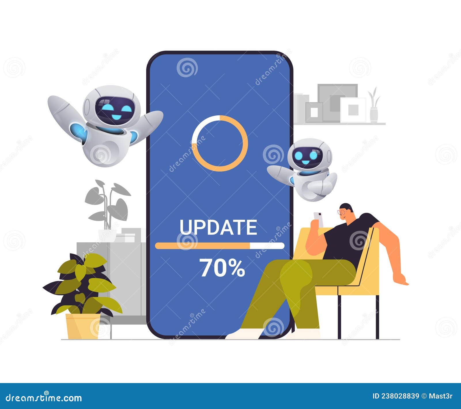 Updating Operating System Cartoon Vector | CartoonDealer.com #262780415