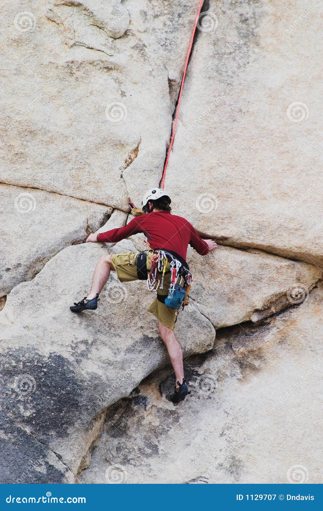 Man rock climbing stock image. Image of climbing, joshua - 1129707
