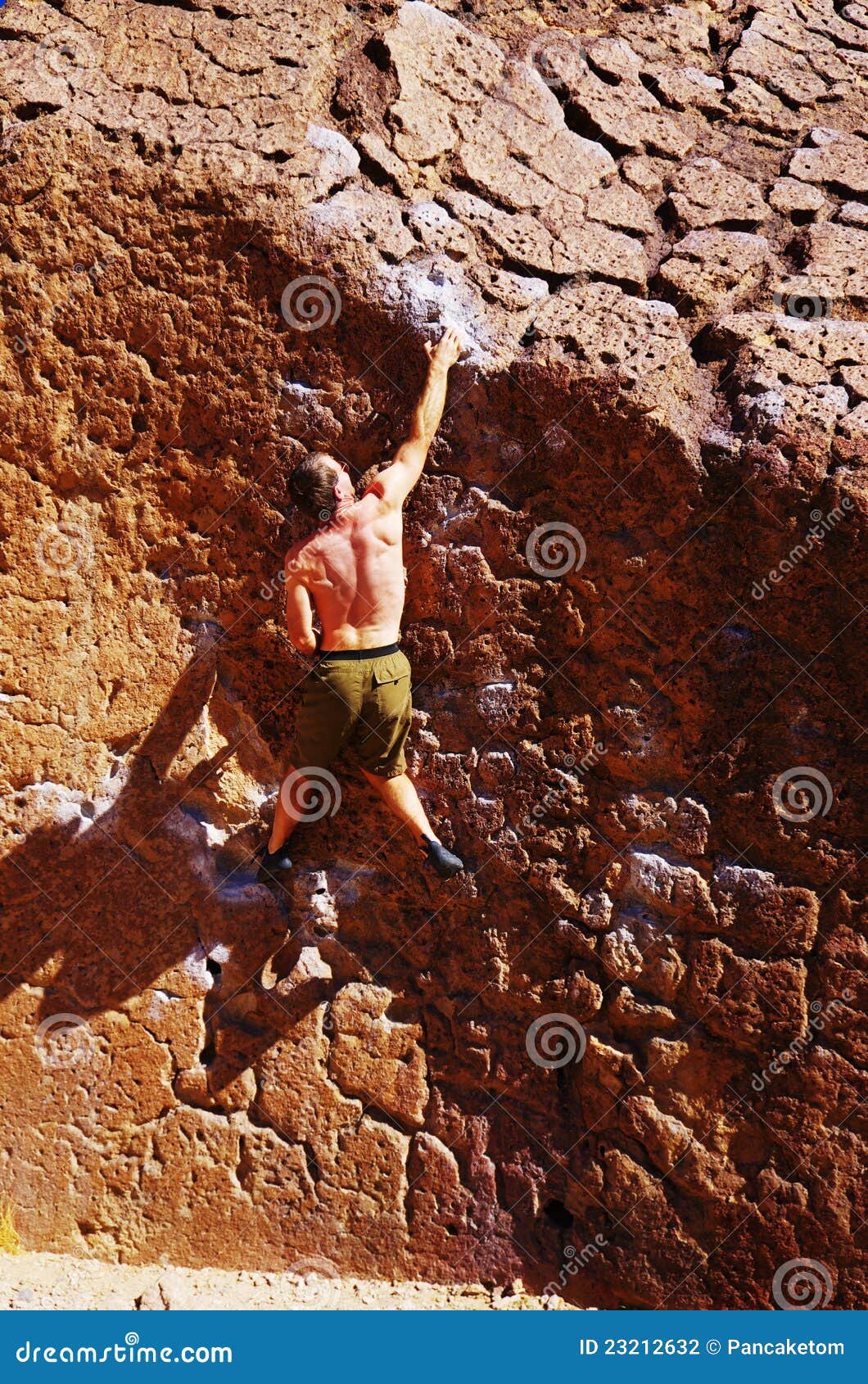 Man rock climbing stock photo. Image of ascending, stone - 23212632