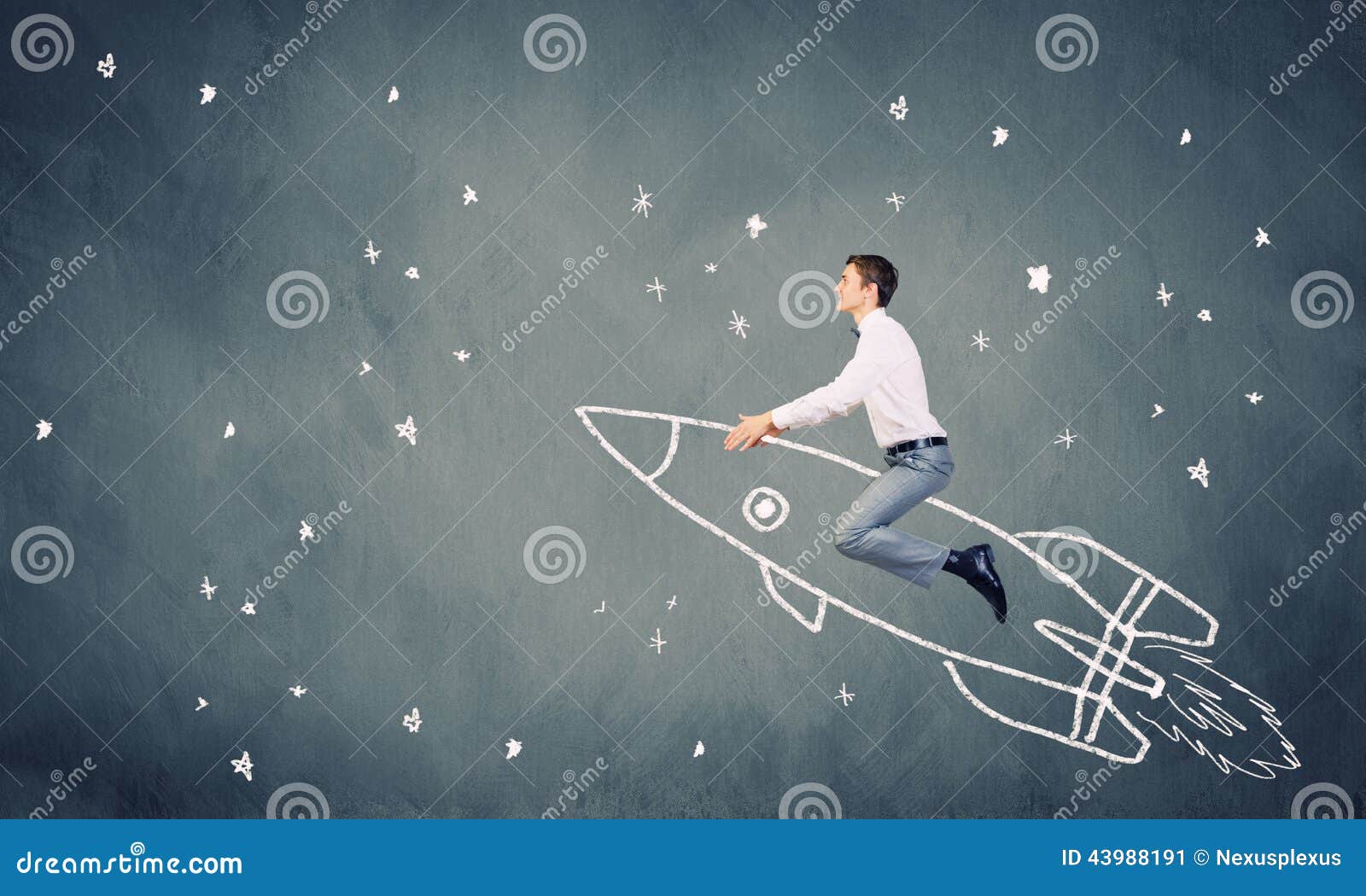 Man on rocket stock illustration. Illustration of people - 43988191