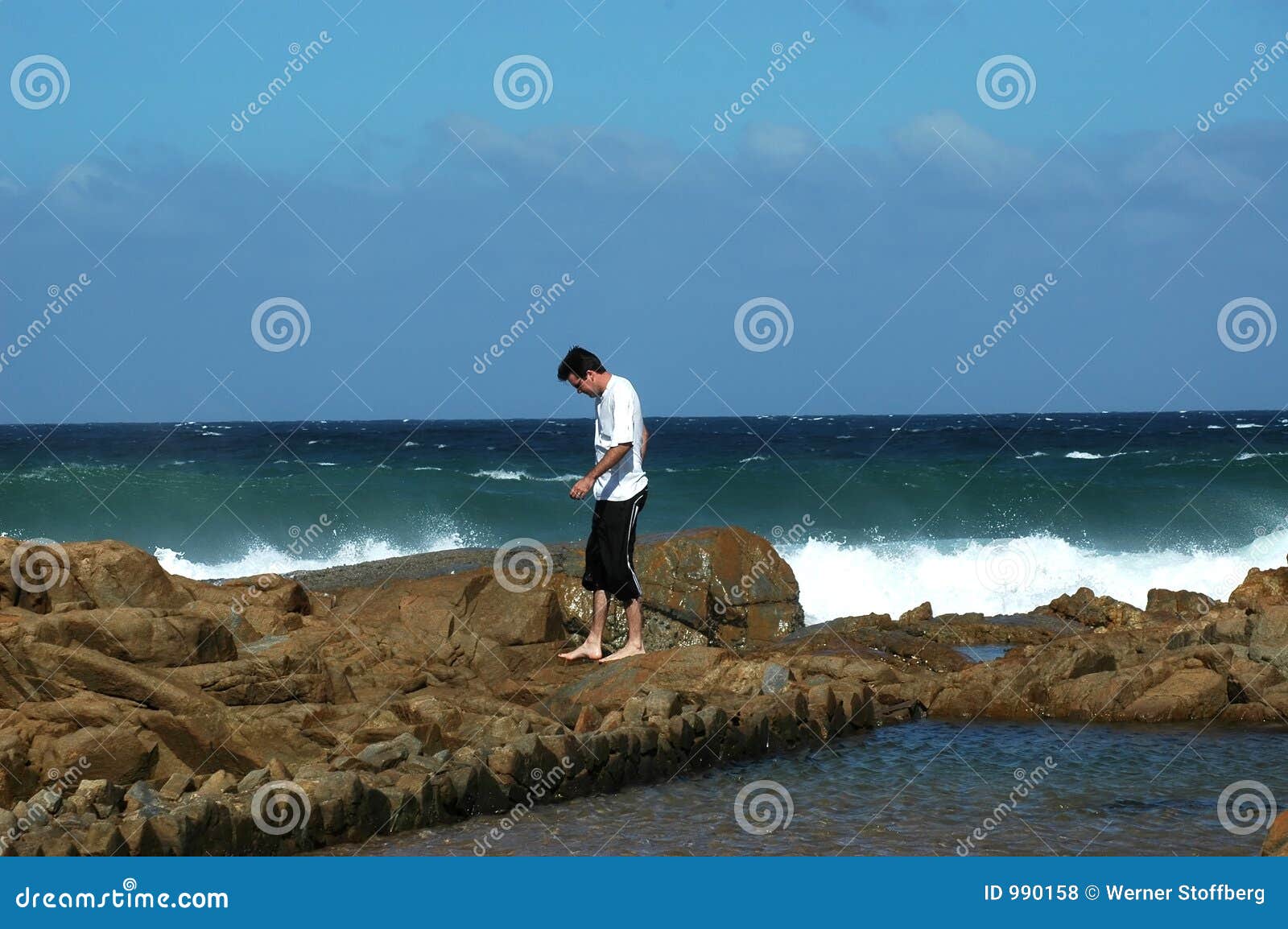 Man On The Rocks Picture. Image: 990158