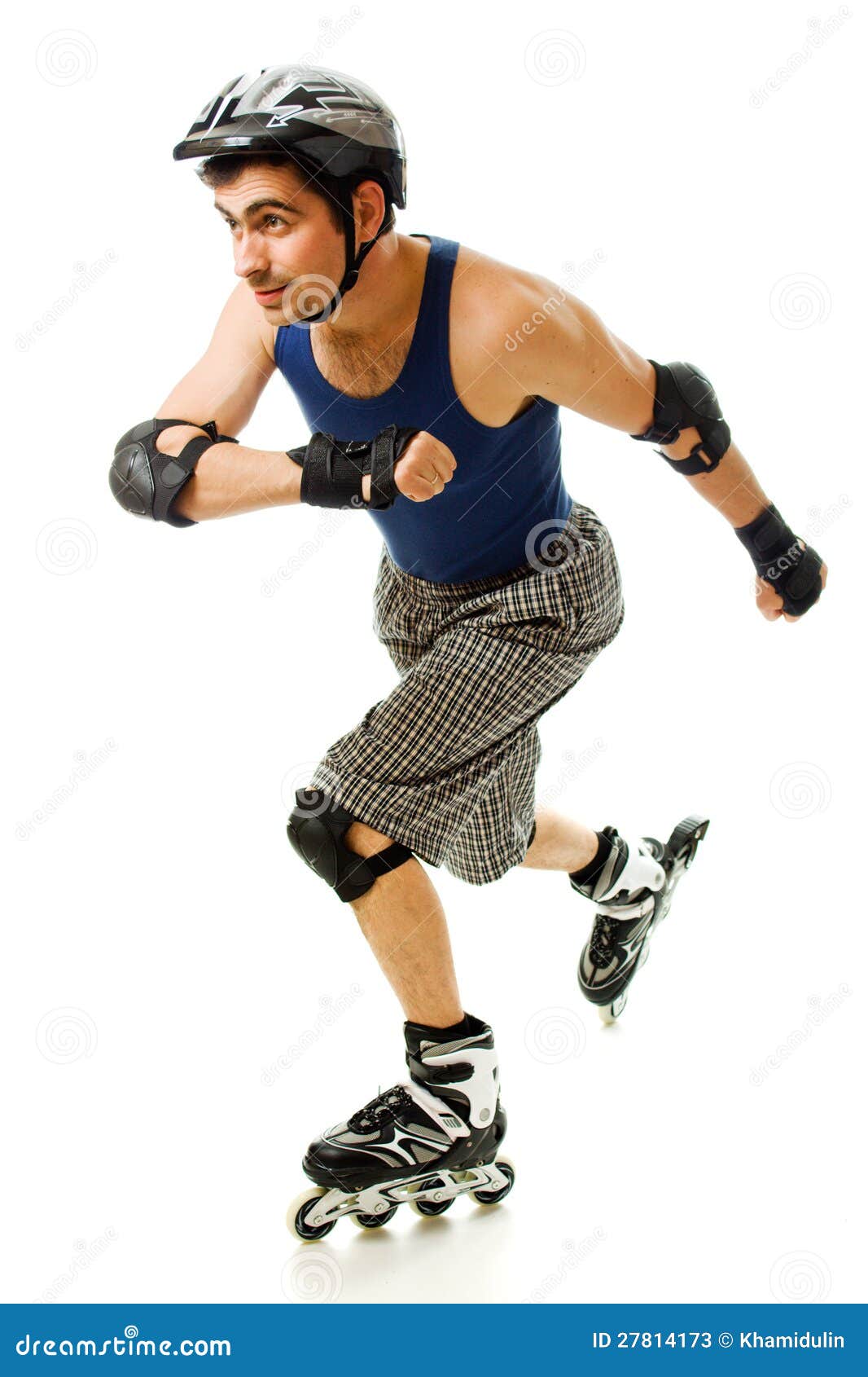 Man in roller blades stock image. Image of active, exercising - 27814173