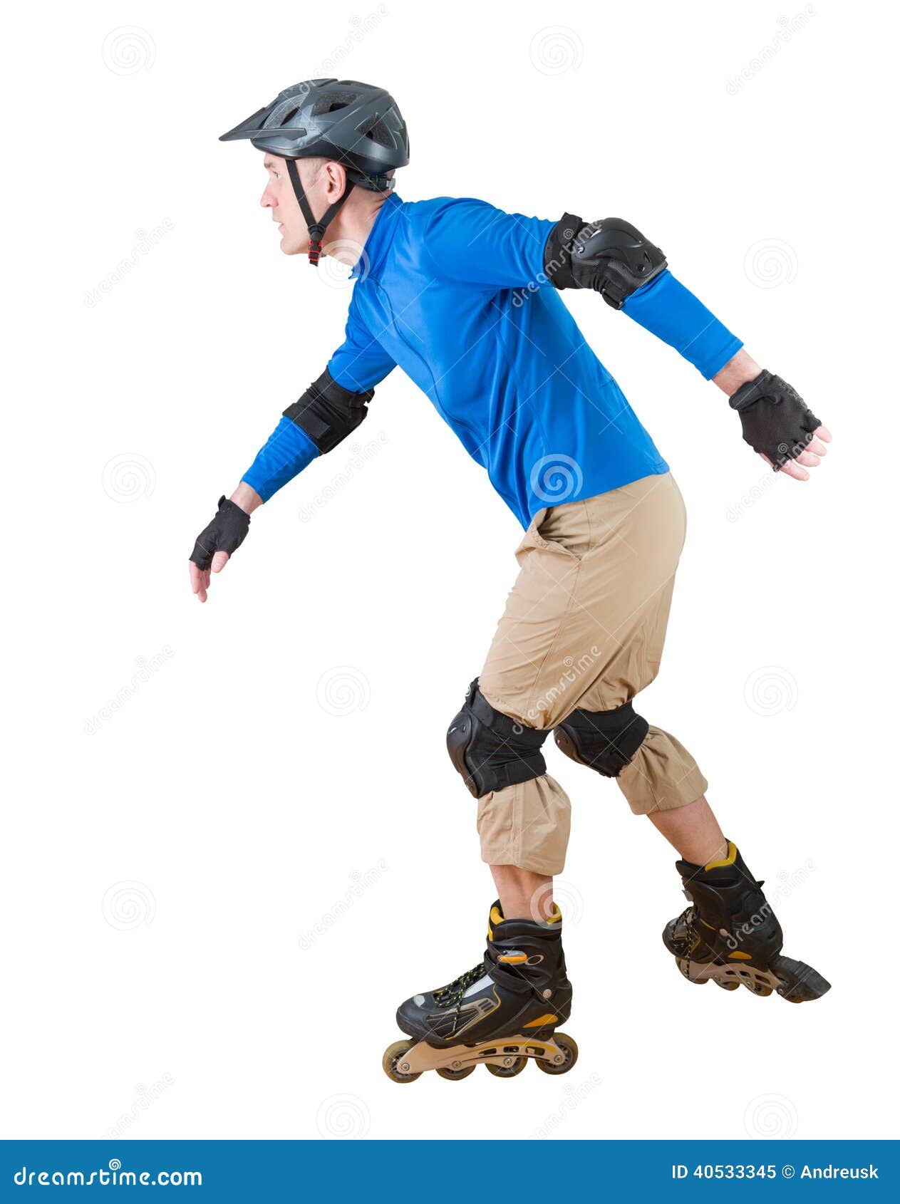 Man roller skating stock image. Image of recreation, safe - 40533345