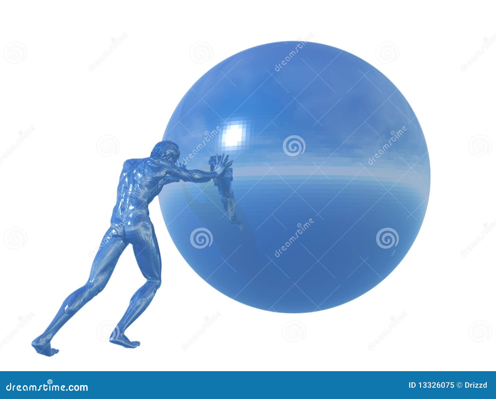 Man rolls ball stock illustration. Illustration of roll - 13326075