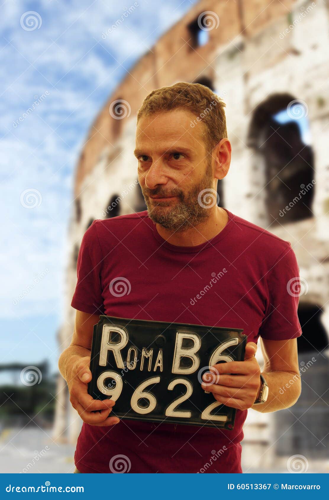 Man with Rome car plate editorial photography. Image of white - 60513367