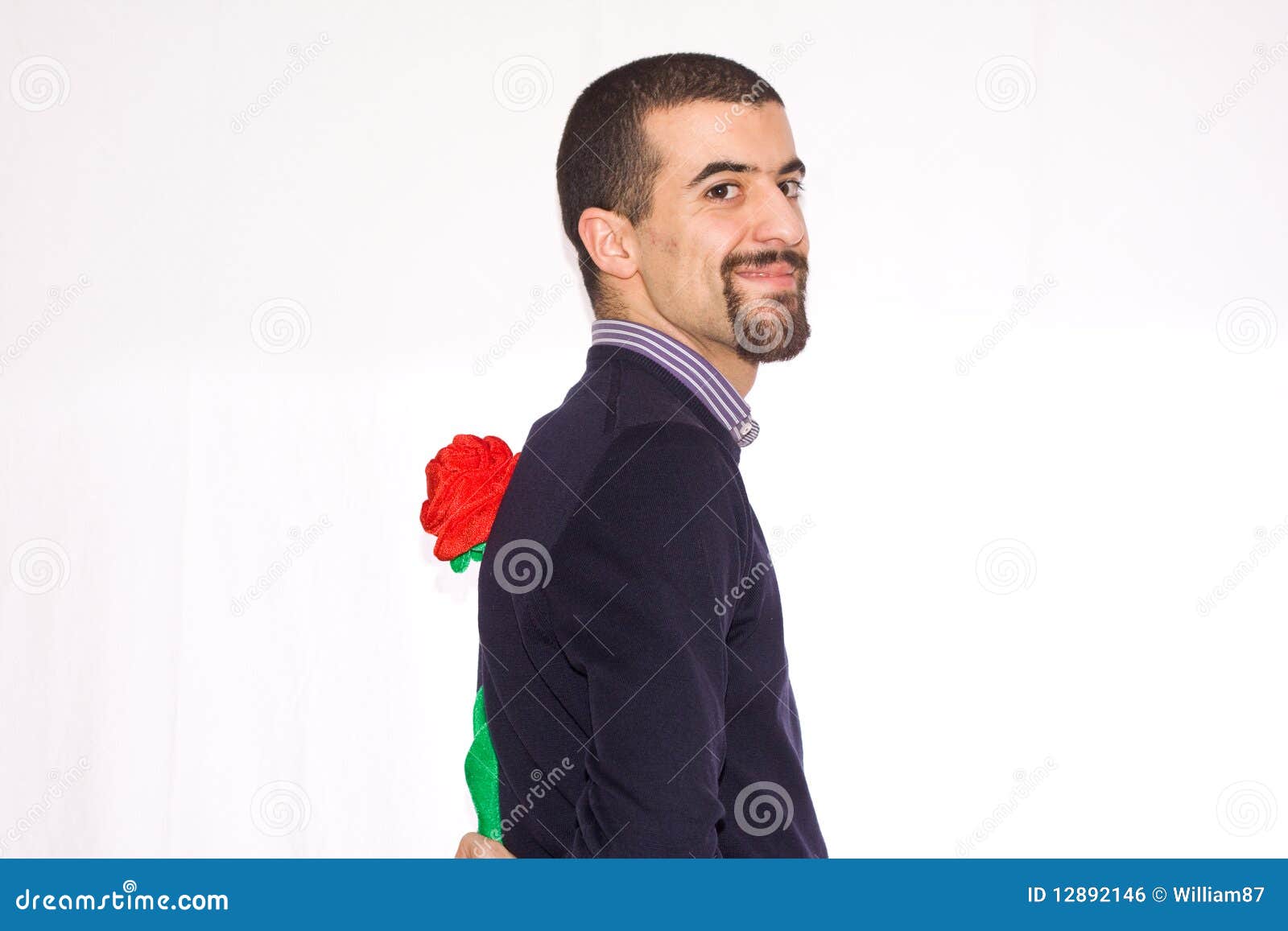 Man with rose stock photo. Image of shirt, hold, donate - 12892146
