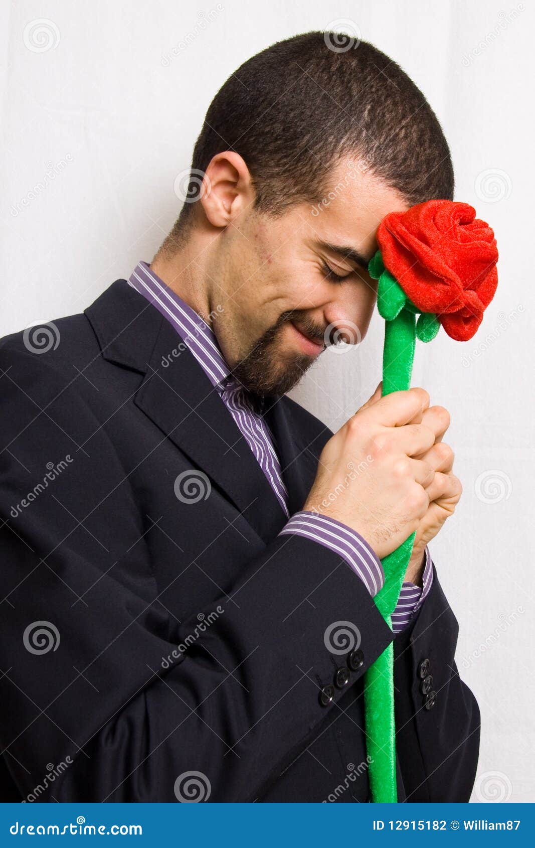 Man with rose stock photo. Image of happyness, valentine - 12915182