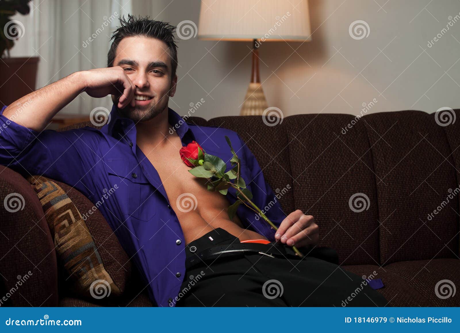 Man with Rose stock image. Image of attractive, date - 18146979