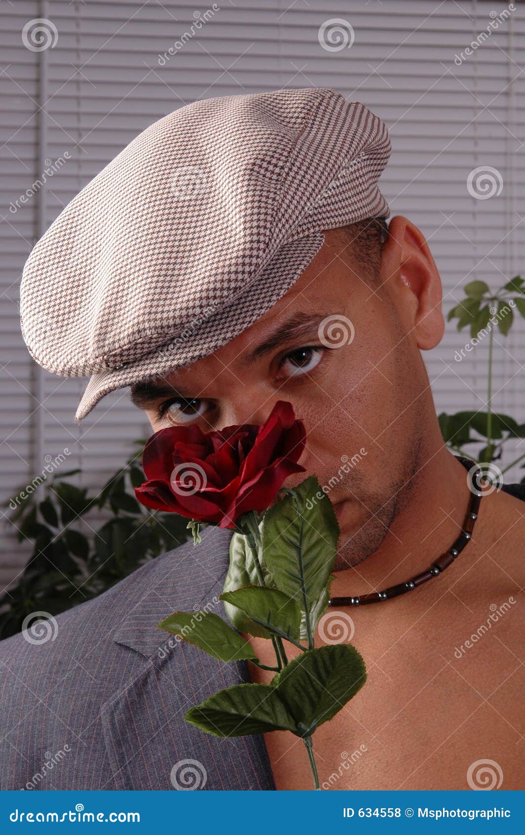 Man with Rose stock photo. Image of rose, chest, attractive - 634558