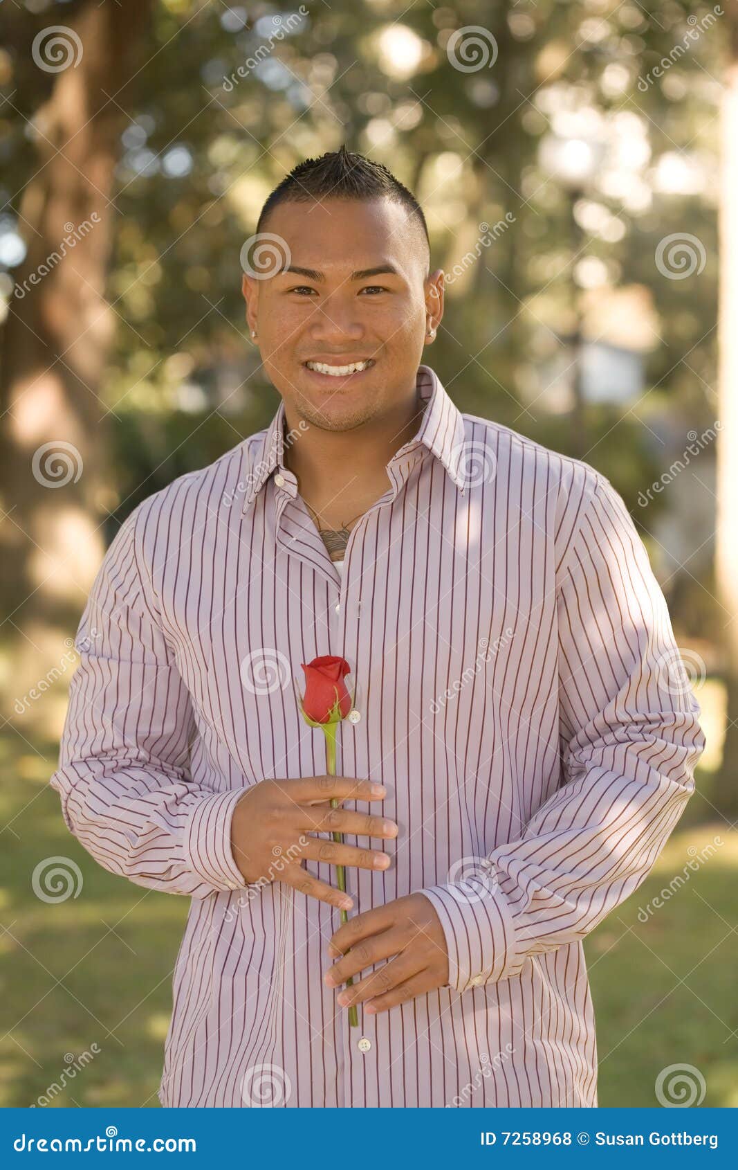 Man with Rose stock photo. Image of romantic, person, happy - 7258968