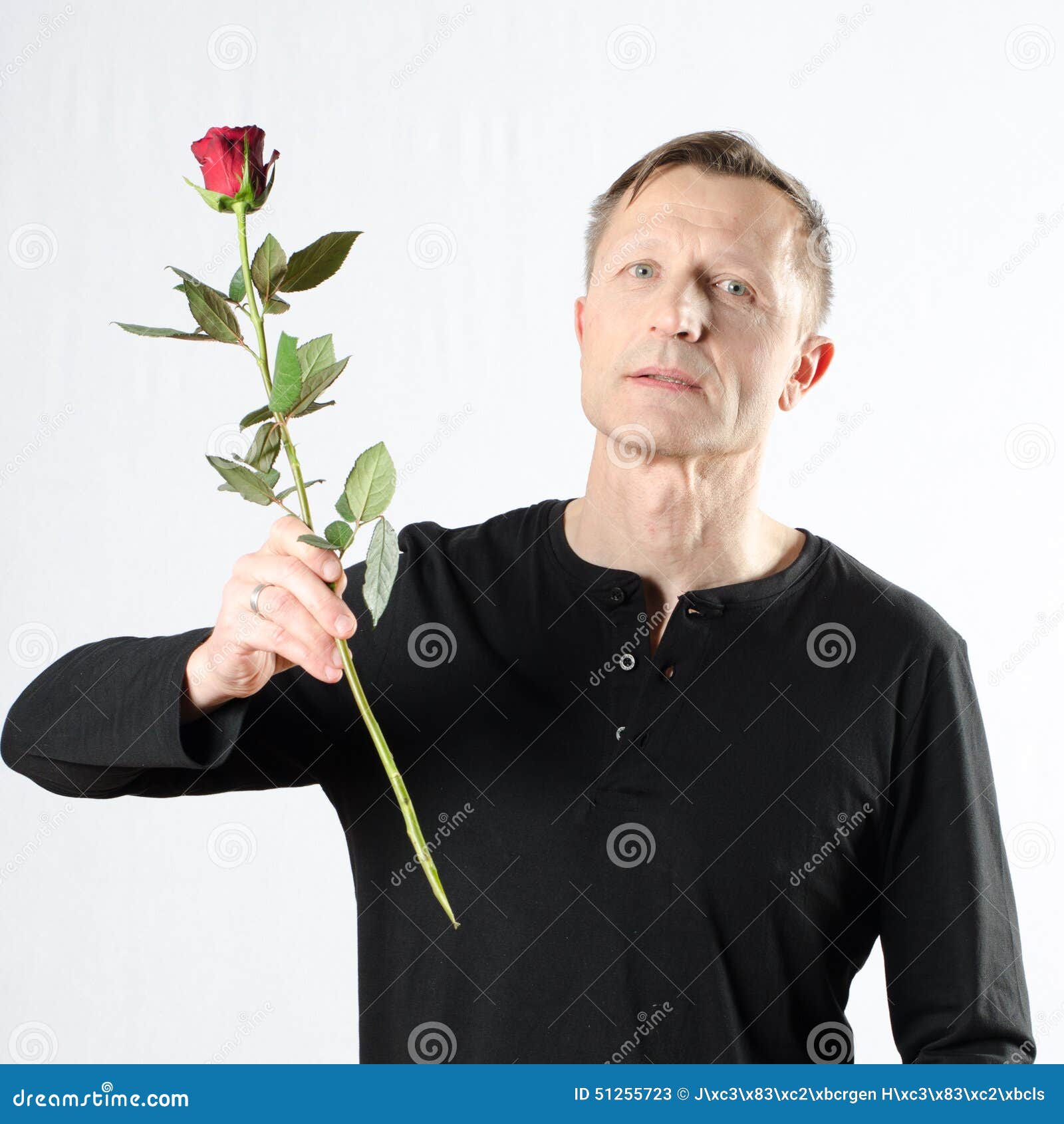 Man with rose stock image. Image of love, friend, husband - 51255723