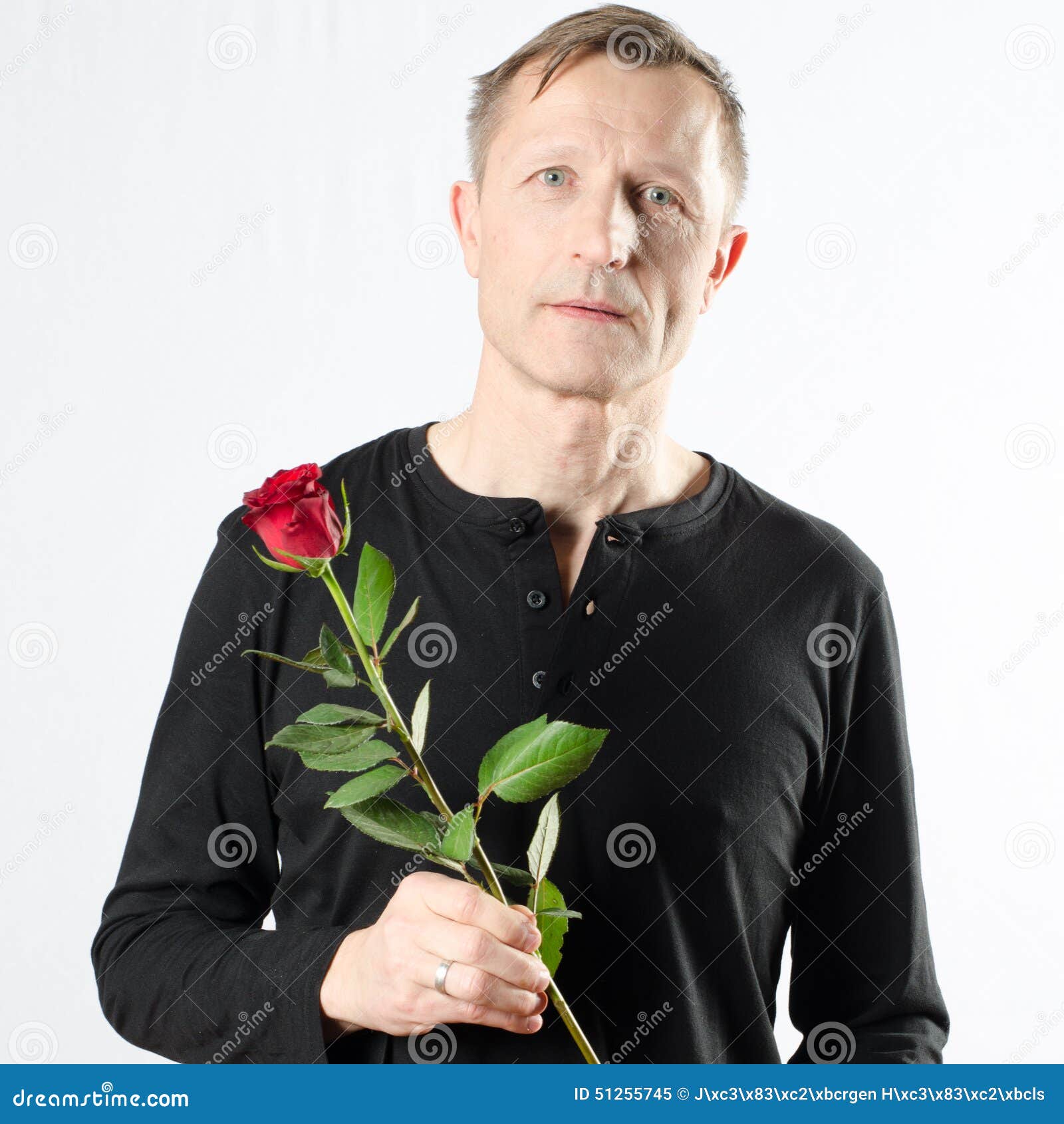 Man with rose stock image. Image of love, relationship - 51255745