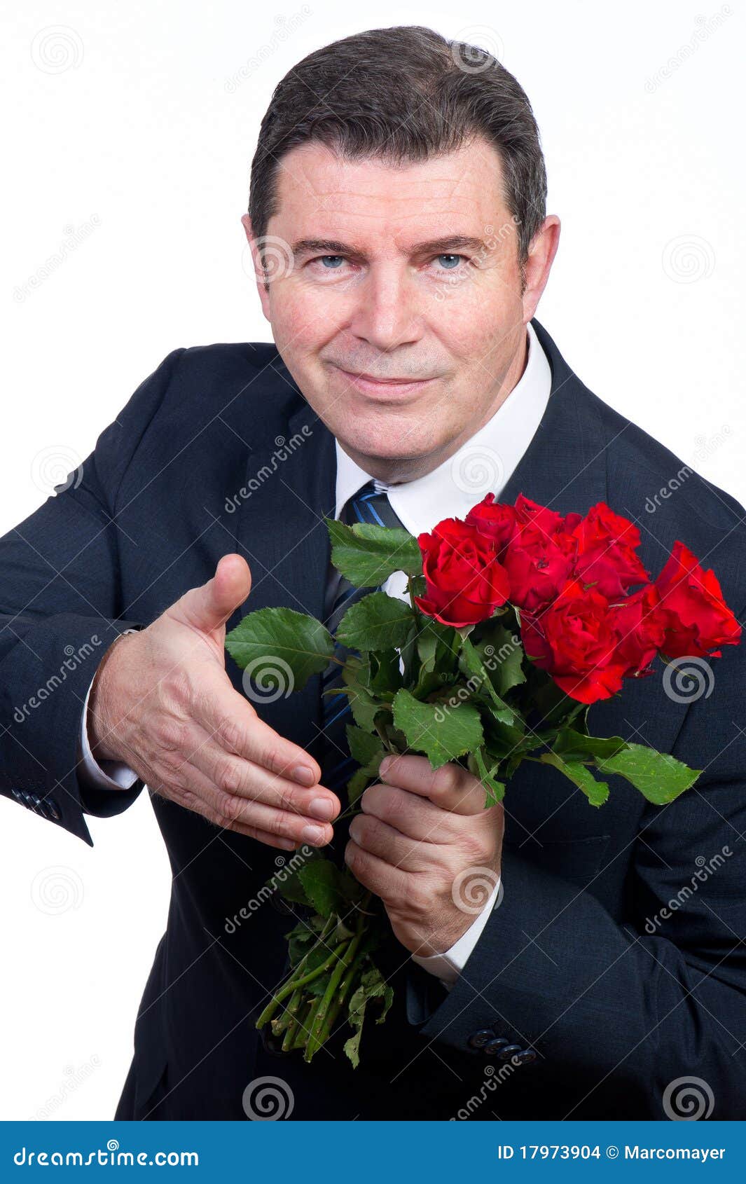 Man with roses stock photo. Image of hand, lover, couple - 17973904