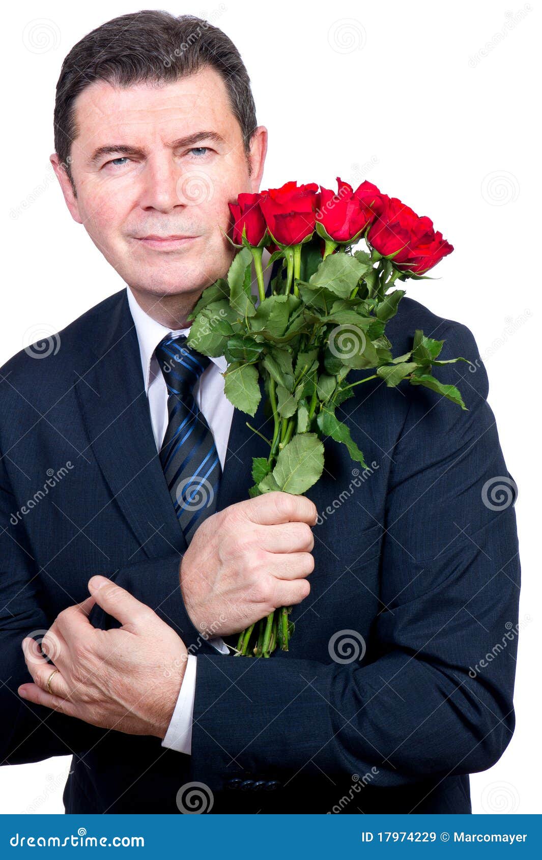 Man with roses stock image. Image of bouquet, offer, caucasian - 17974229