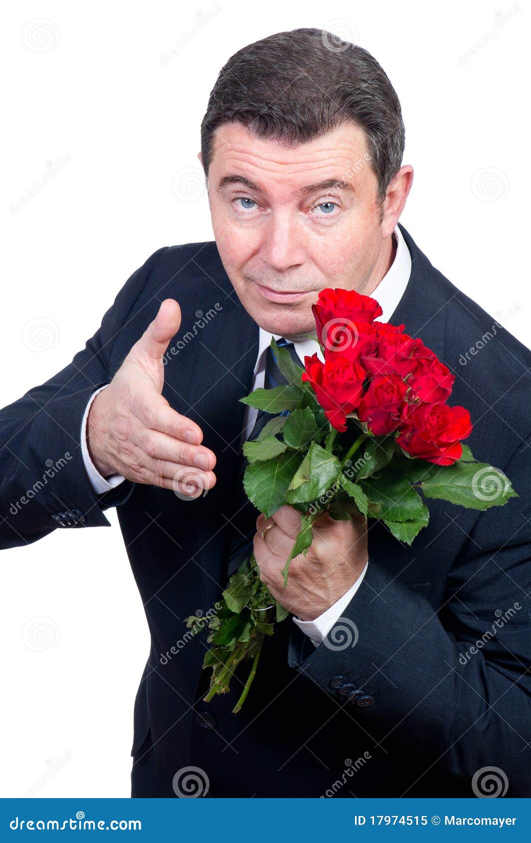 Man with roses stock image. Image of dating, date, emotions - 17974515