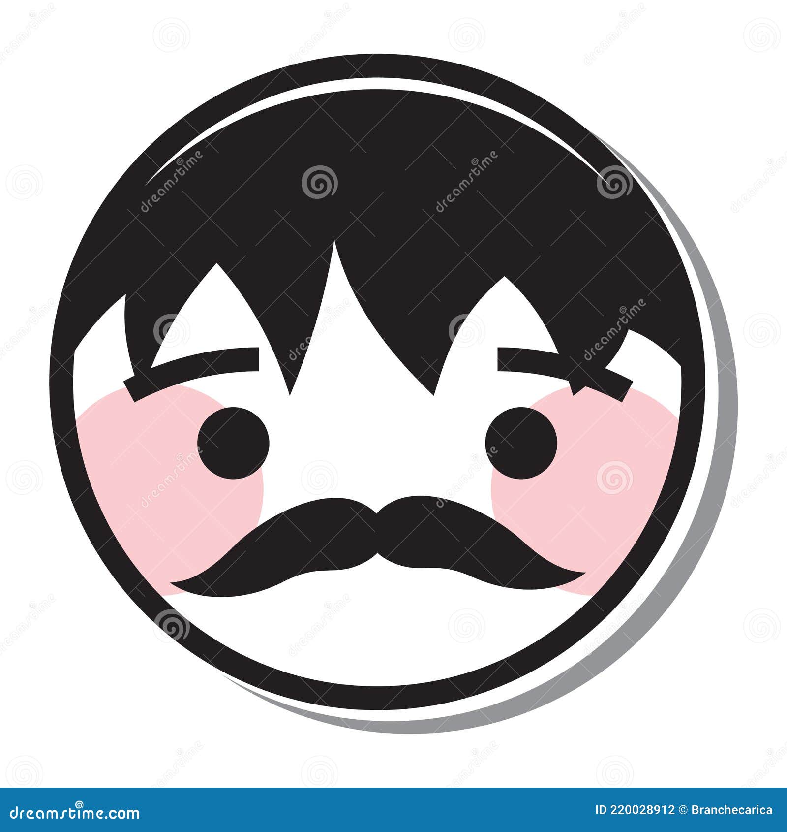 Man round icon stock vector. Illustration of office - 220028912