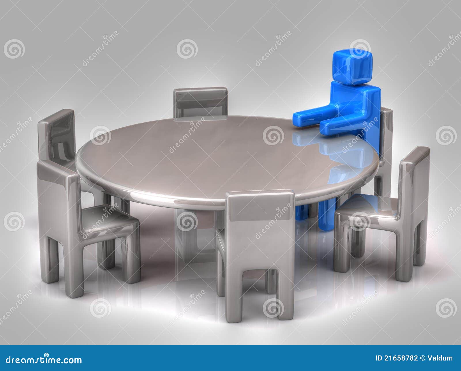 Man at a round table stock illustration. Illustration of adult - 21658782