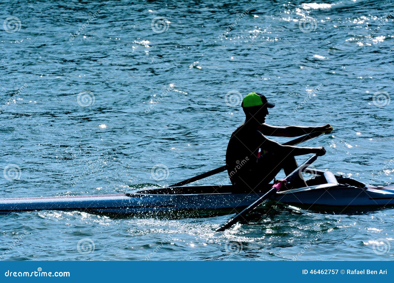 Man rowing a rowboat stock image. Image of australia - 46462757