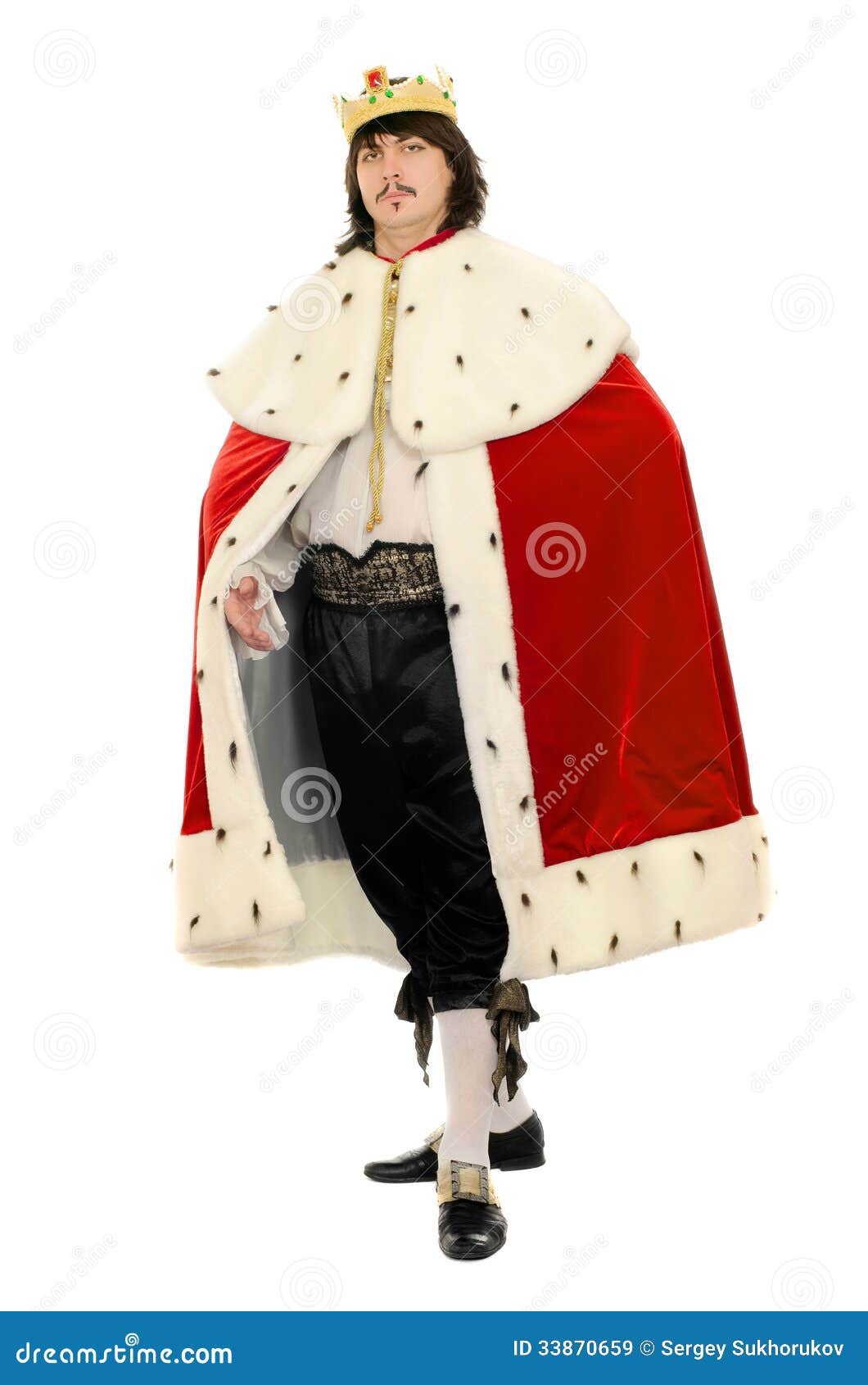 Man in the Royal Costume. Isolated Stock Image - Image of majesties ...