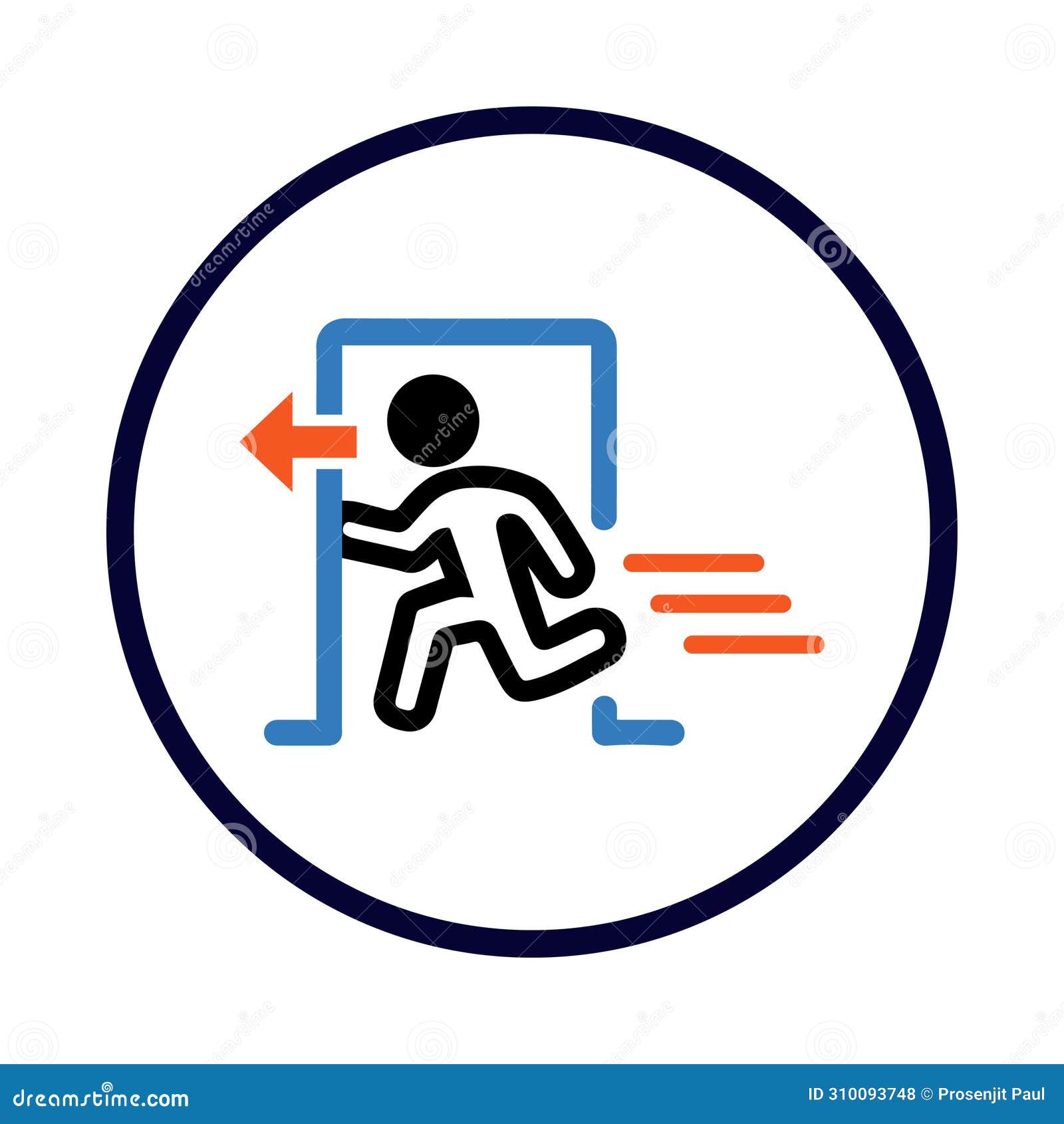 Man, Run, Door, Outdoor, Emergency, Exit, Emergency Outdoor Icon Stock ...