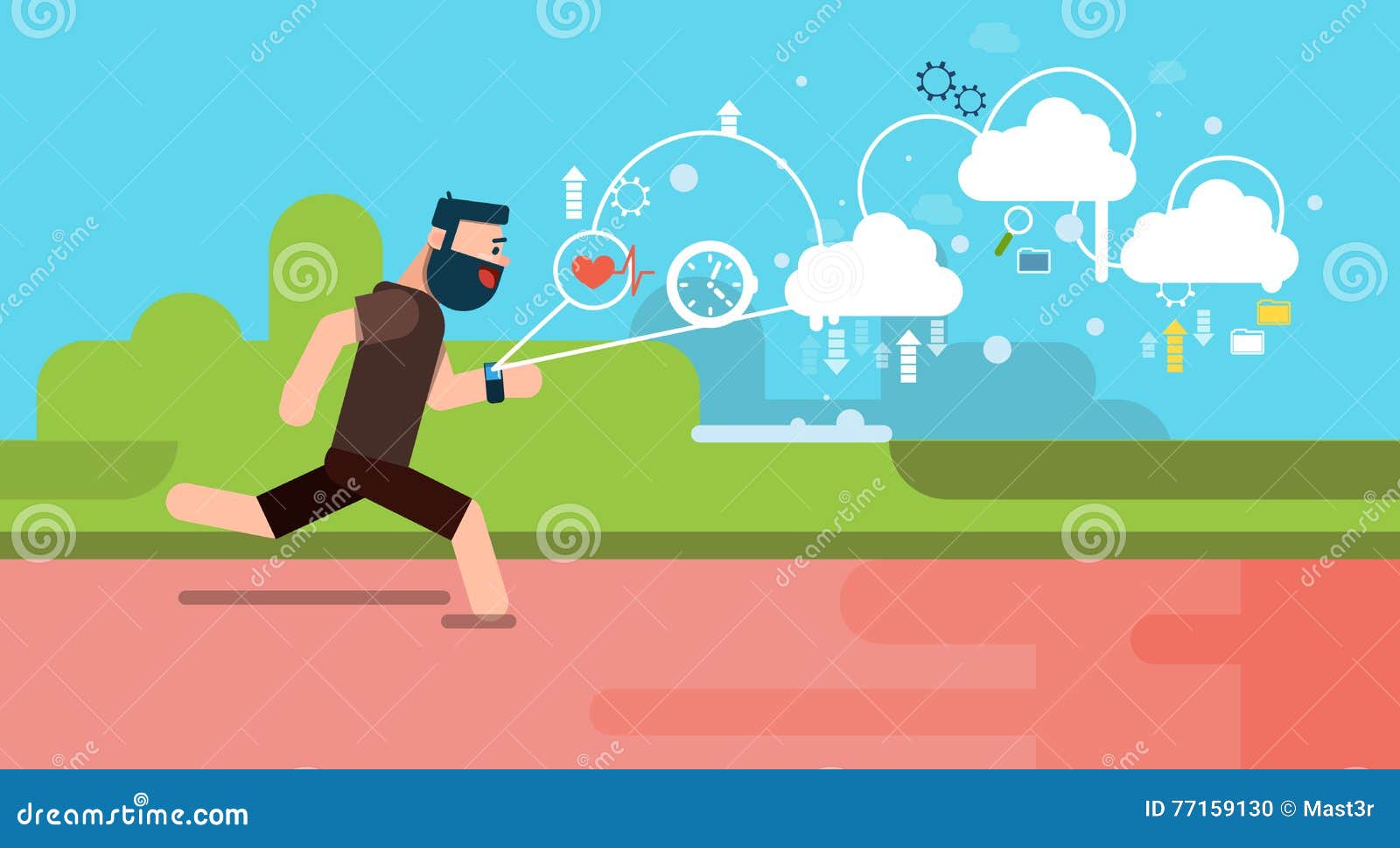 Wearable Technologies Word Cloud Vector Illustration | CartoonDealer ...