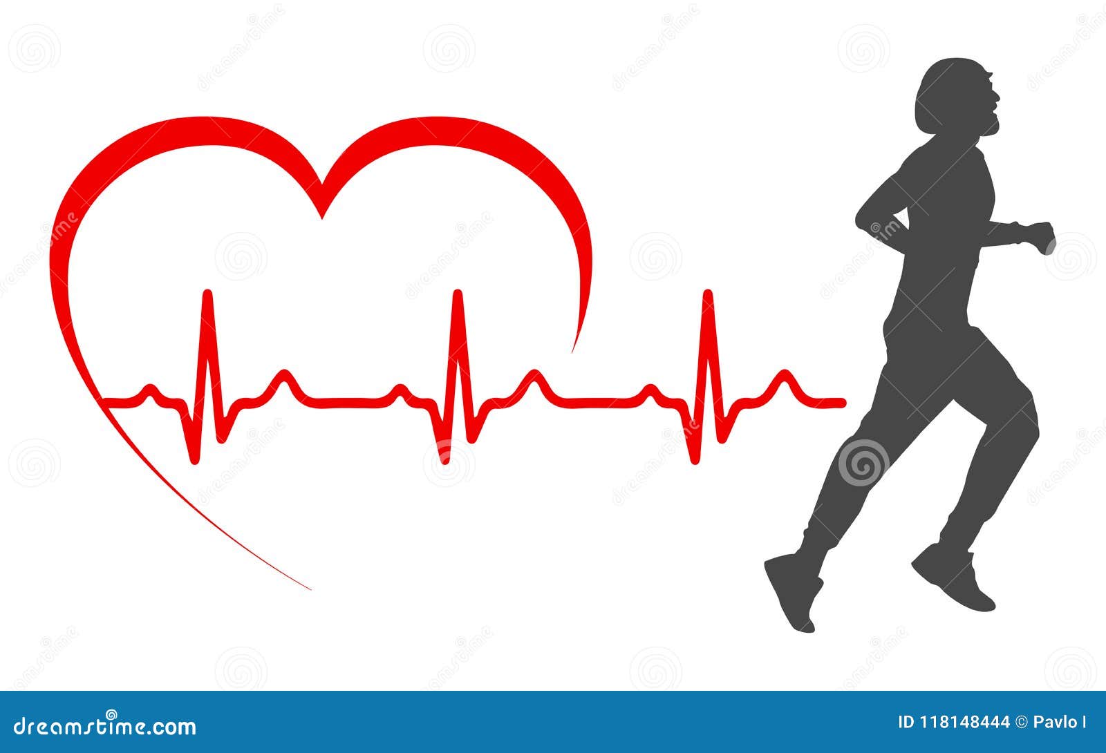 Man Run, Heart Pulse - Vector Stock Vector - Illustration of cardiogram ...