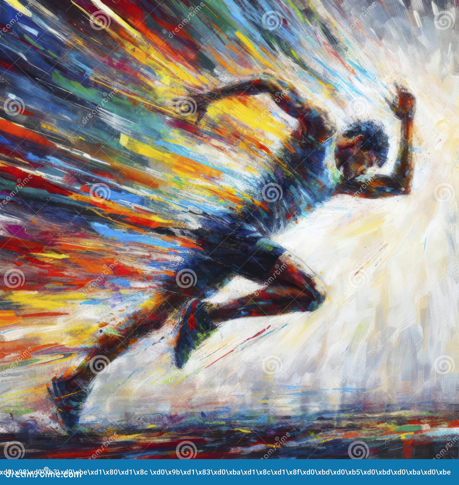 A Man Runner on Abstract Background. Ai Generative Stock Photo - Image ...