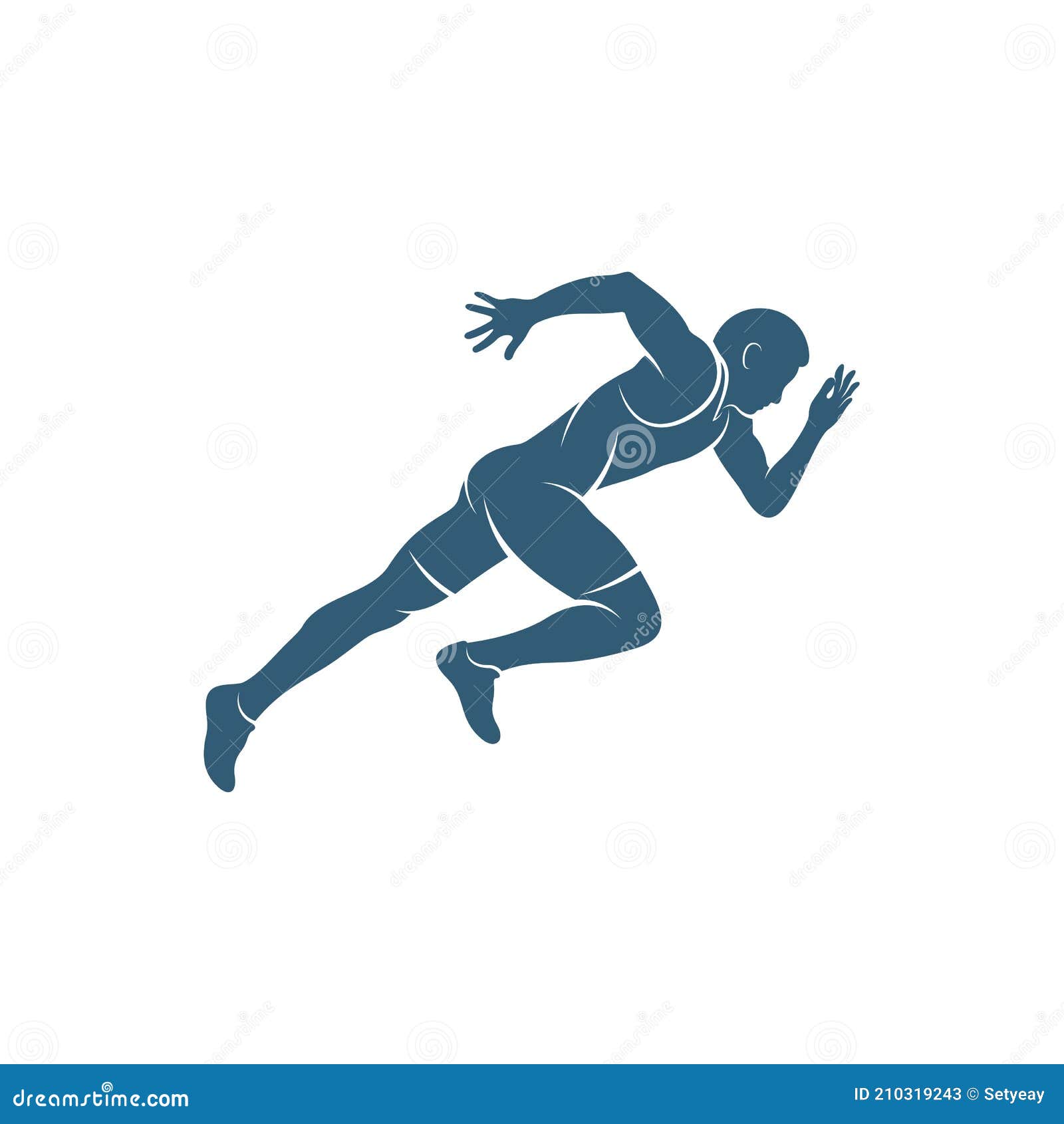 Man Runner Athletic Logo Design Vector. Icon Symbol. Template ...