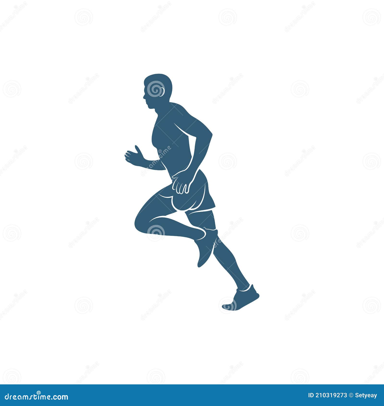 Man Runner Athletic Logo Design Vector. Icon Symbol. Template ...