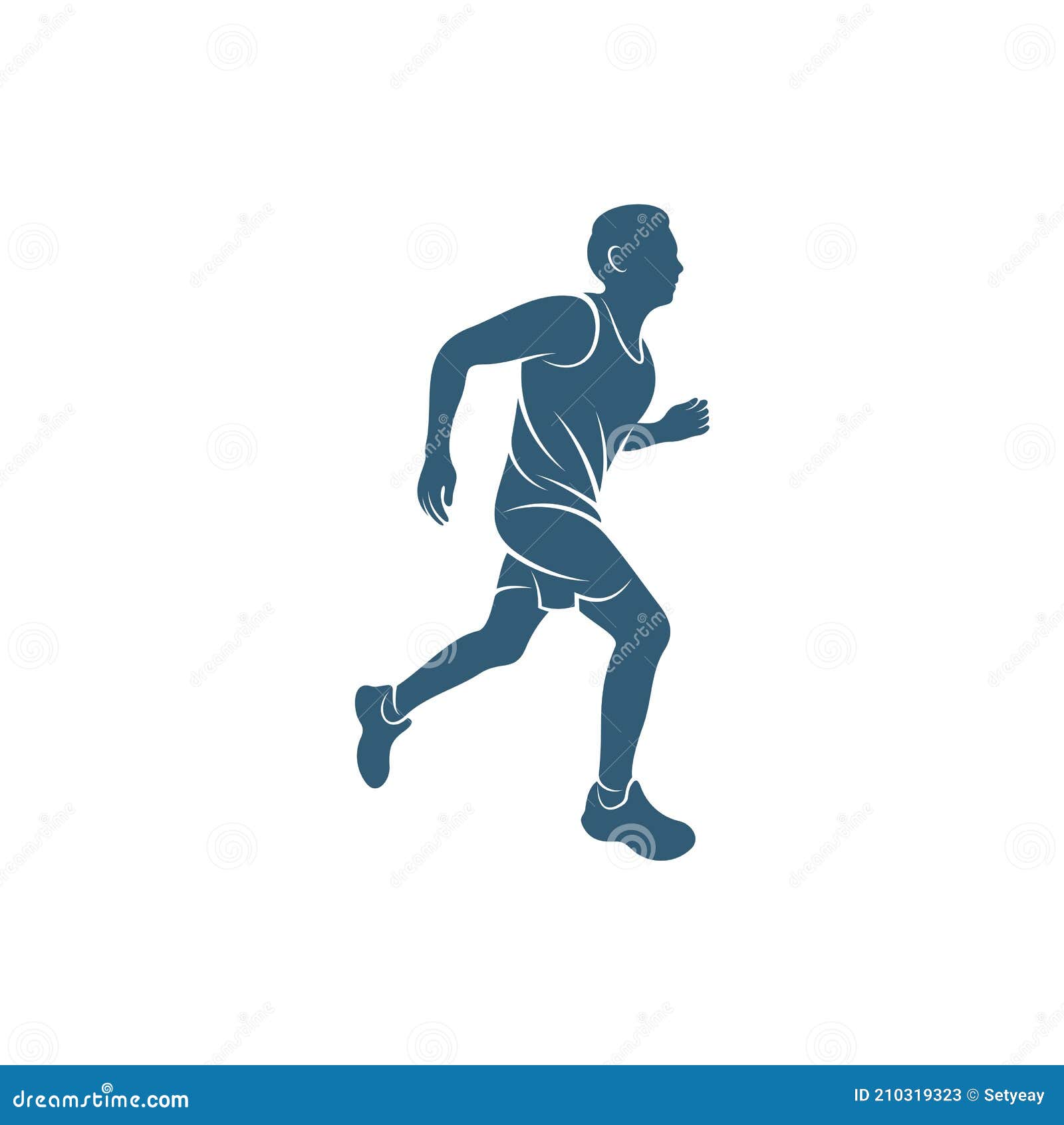 Man Runner Athletic Logo Design Vector. Icon Symbol. Template ...