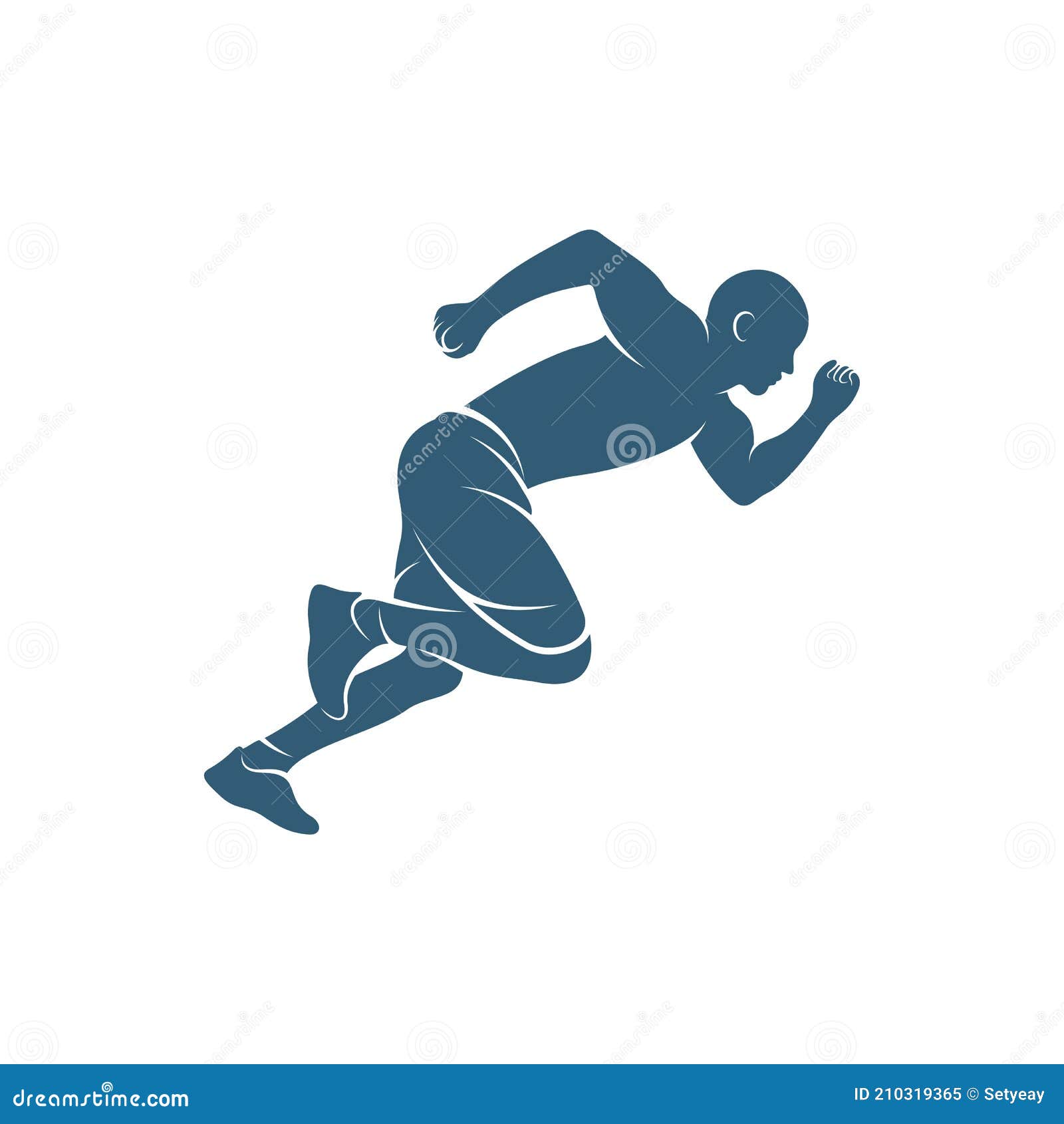 Man Runner Athletic Logo Design Vector. Icon Symbol. Template ...