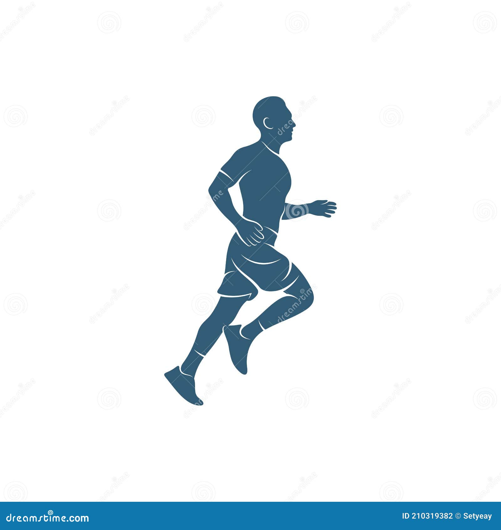 Man Runner Athletic Logo Design Vector. Icon Symbol. Template ...