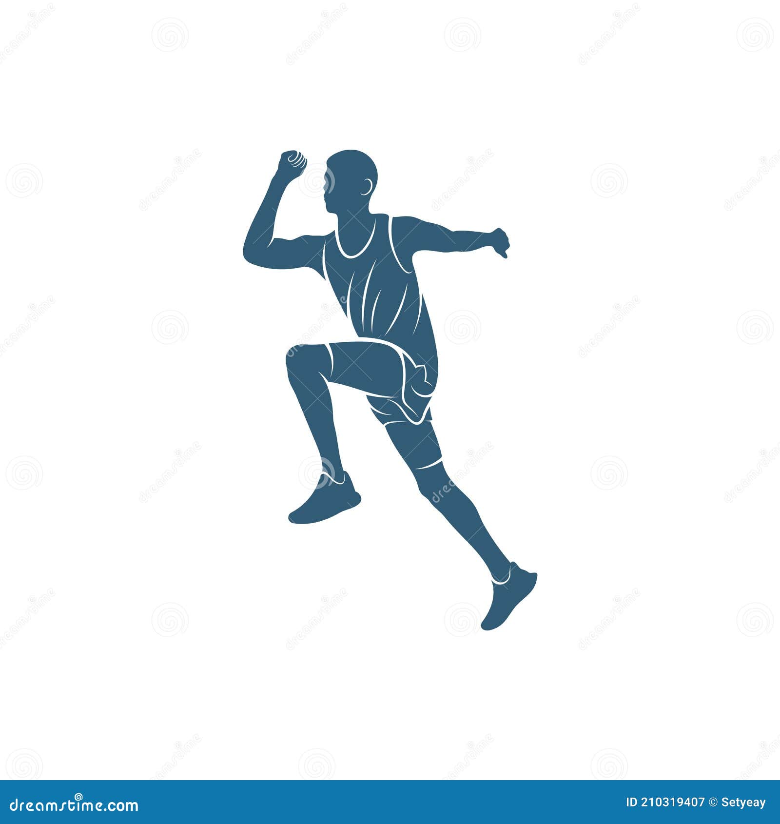 Man Runner Athletic Logo Design Vector. Icon Symbol. Template ...