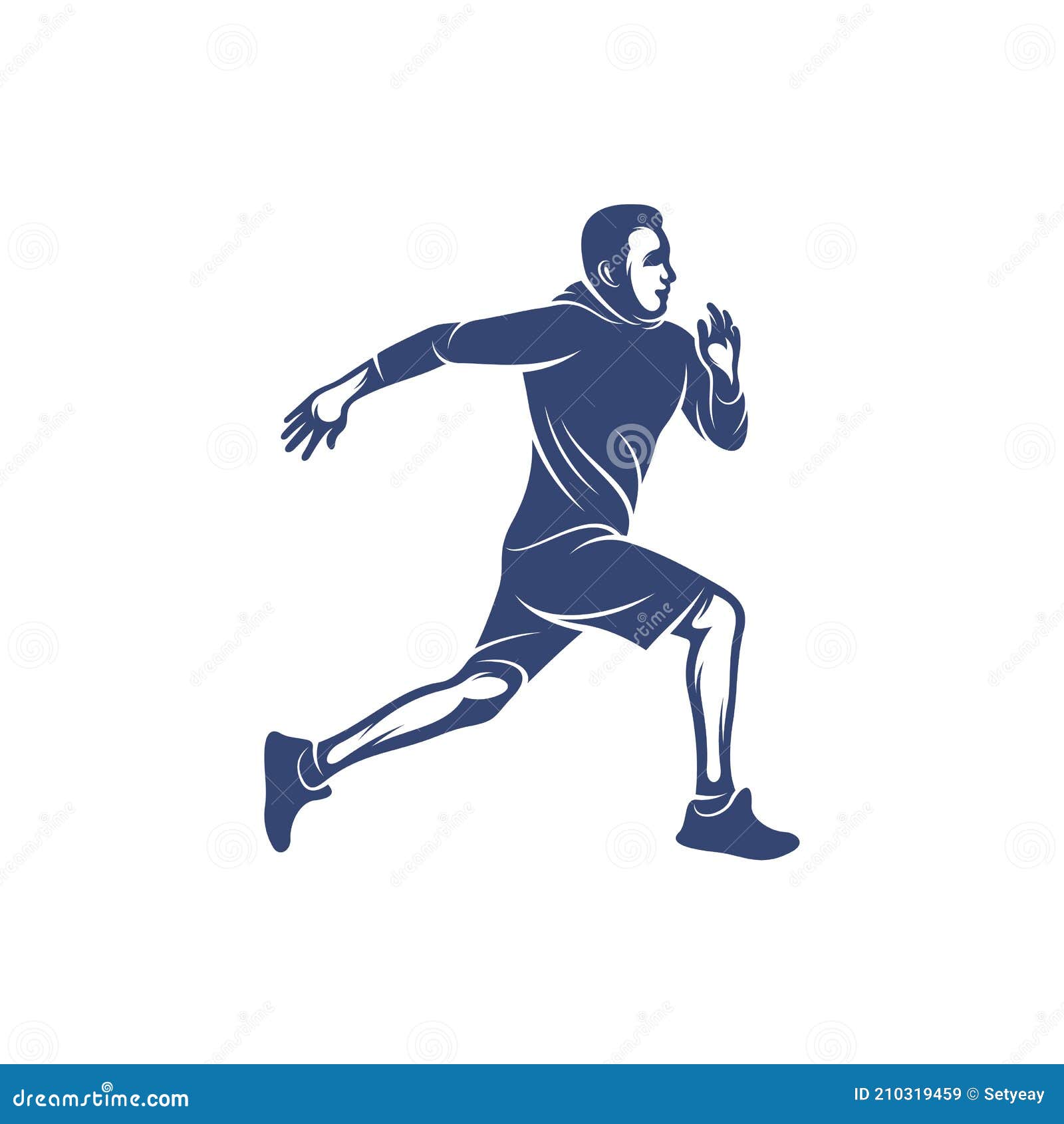 Man Runner Athletic Logo Design Vector. Icon Symbol. Template ...