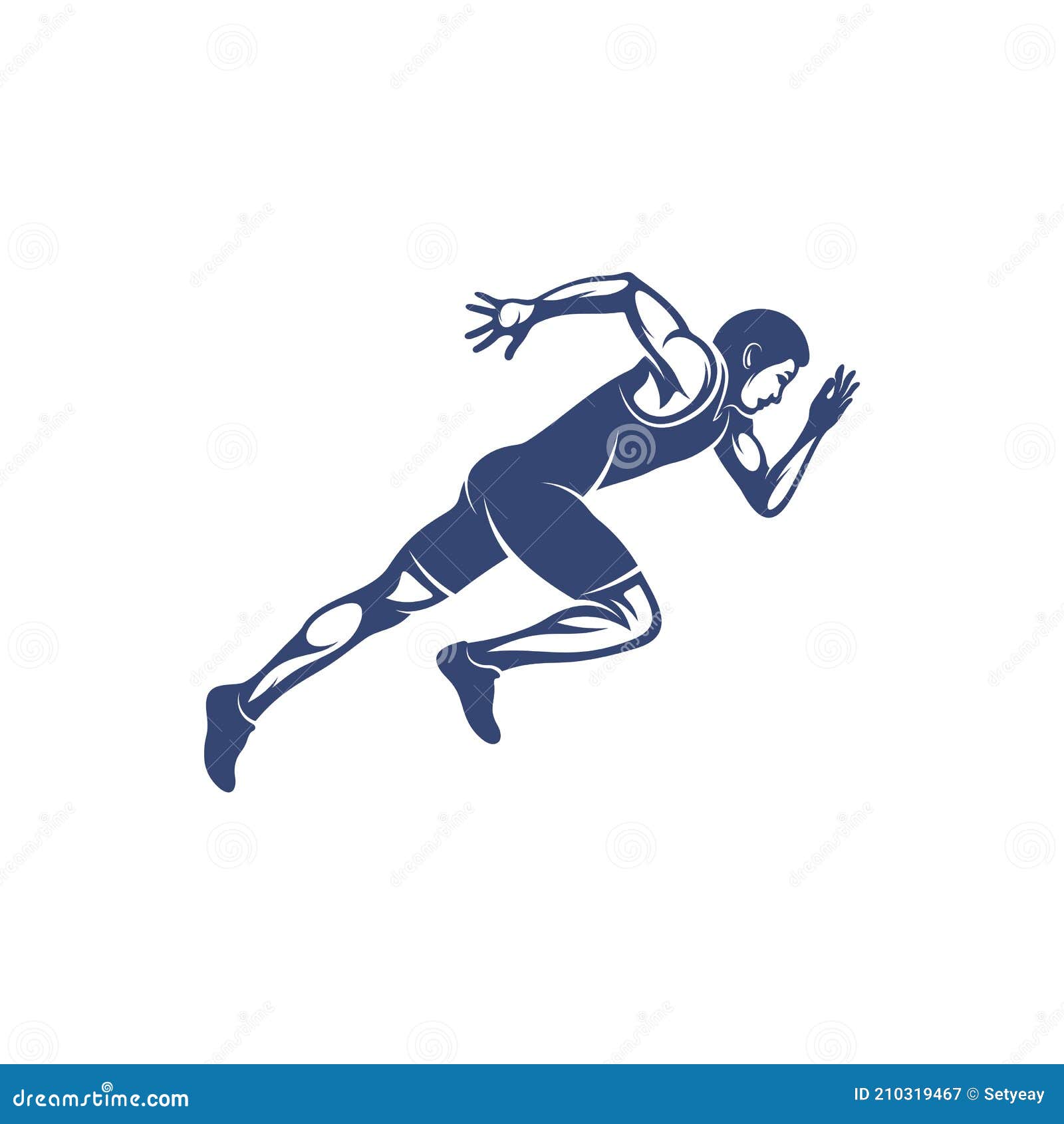 Man Runner Athletic Logo Design Vector. Icon Symbol. Template ...