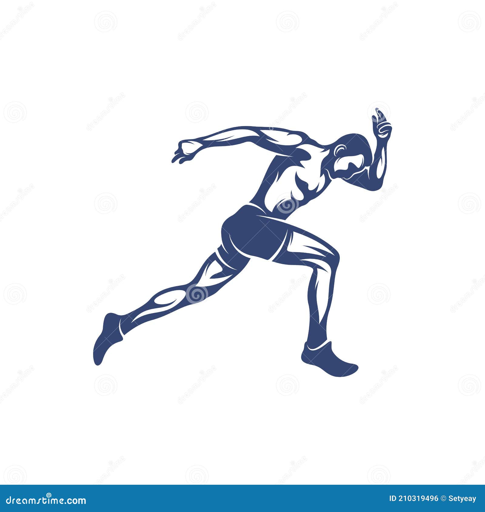 Man Runner Athletic Logo Design Vector. Icon Symbol. Template ...
