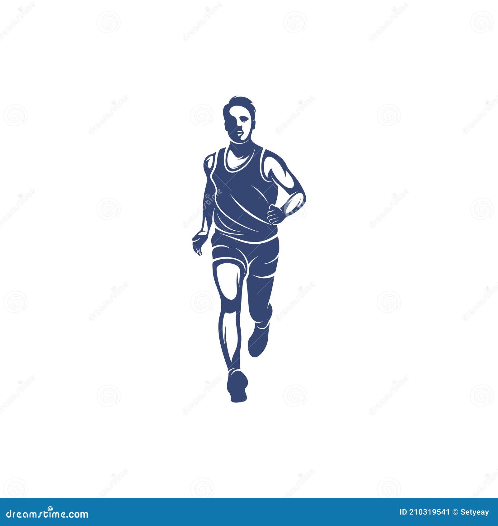 Man Runner Athletic Logo Design Vector. Icon Symbol. Template ...