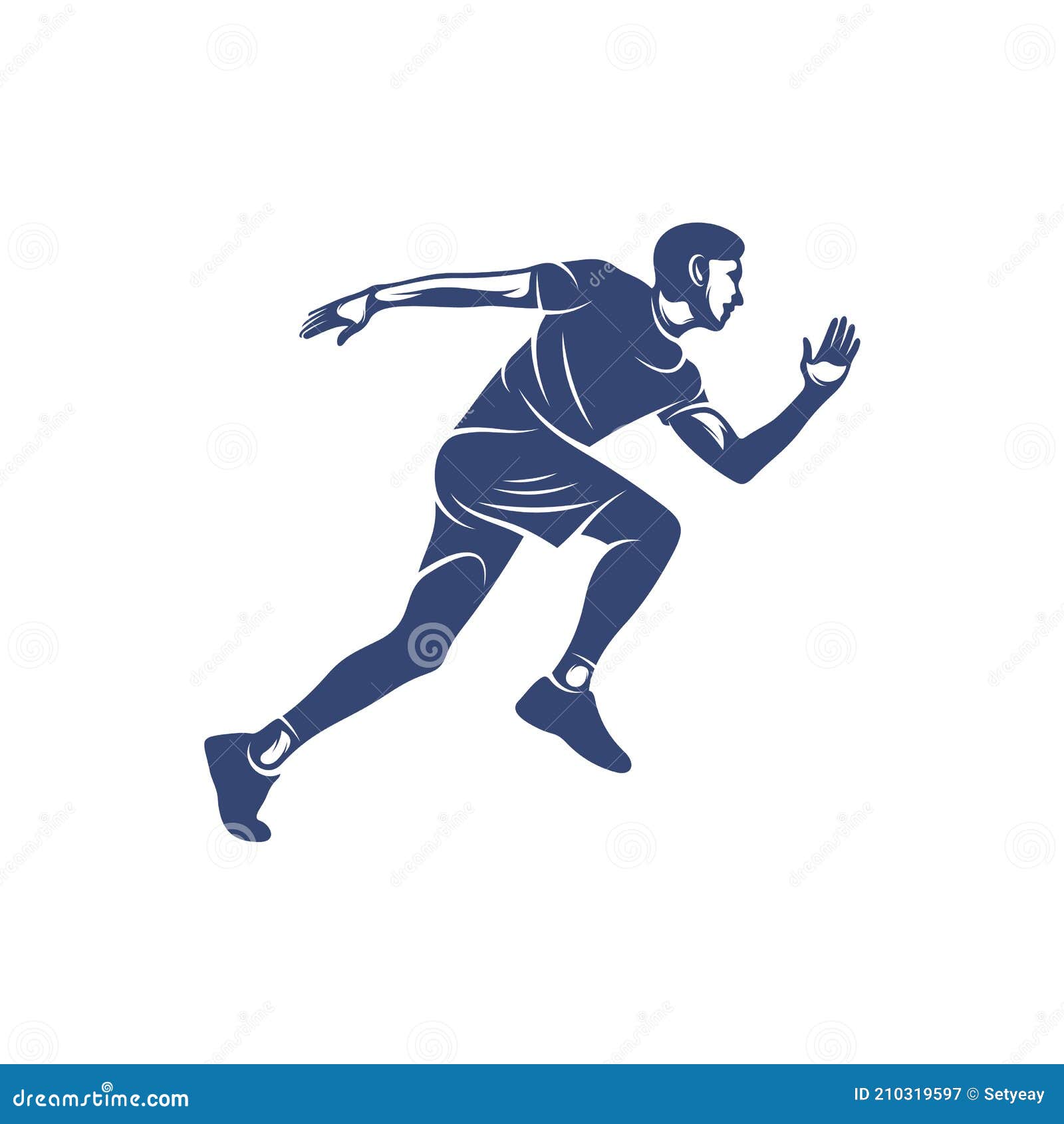 Man Runner Athletic Logo Design Vector. Icon Symbol. Template ...