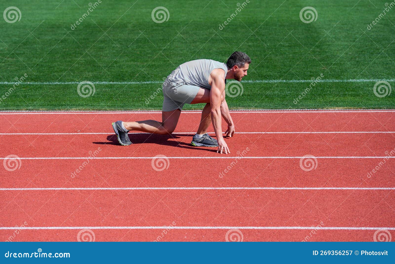 Man Runner Jogger Running from the Start, Energy Stock Image - Image of ...