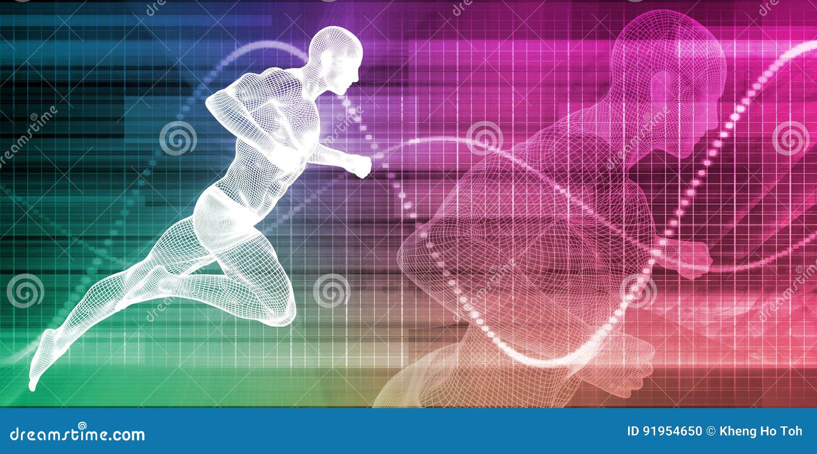 Man Running on Chart Background Stock Illustration - Illustration of ...