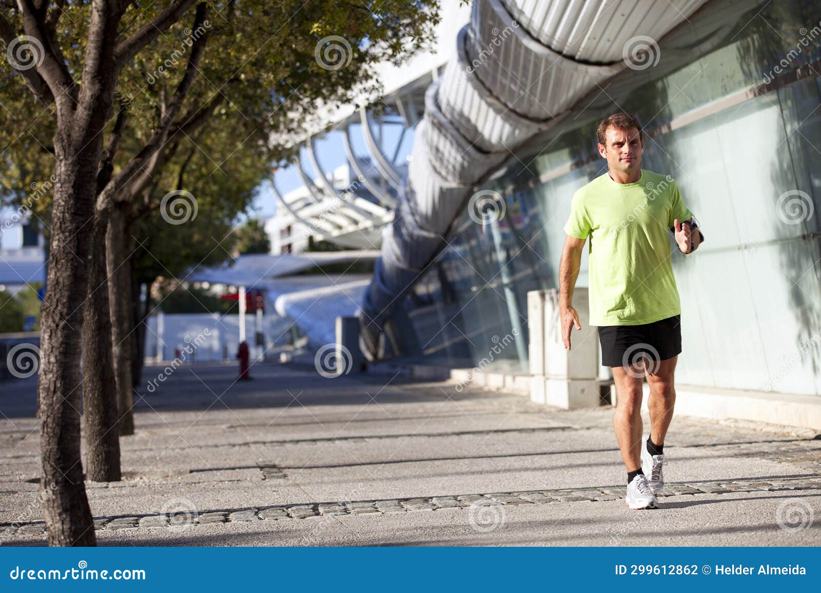Man running at the city stock photo. Image of resistance - 299612862