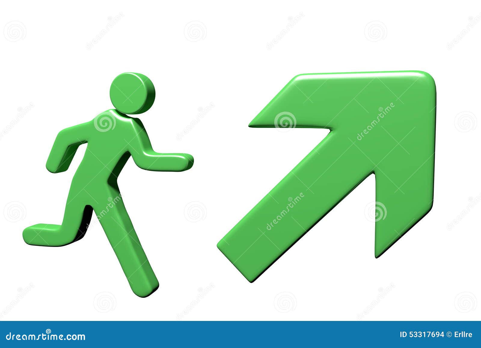Man running 3d stock illustration. Illustration of arrow - 53317694