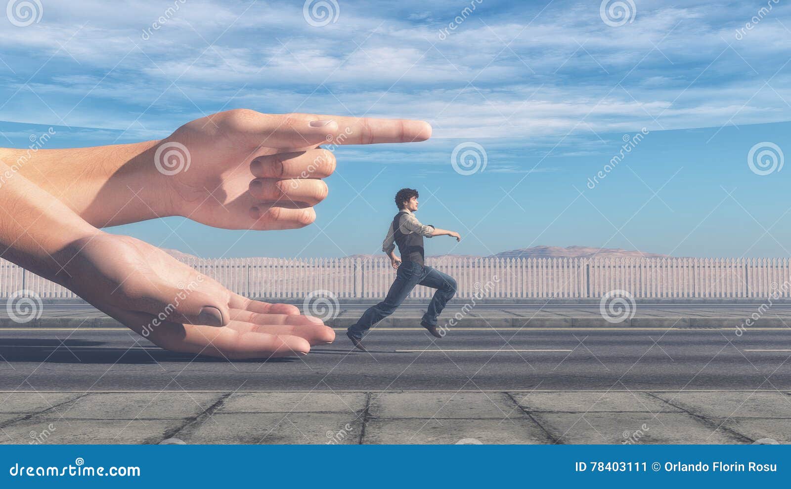 Man Running in the Direction Stock Illustration - Illustration of ...