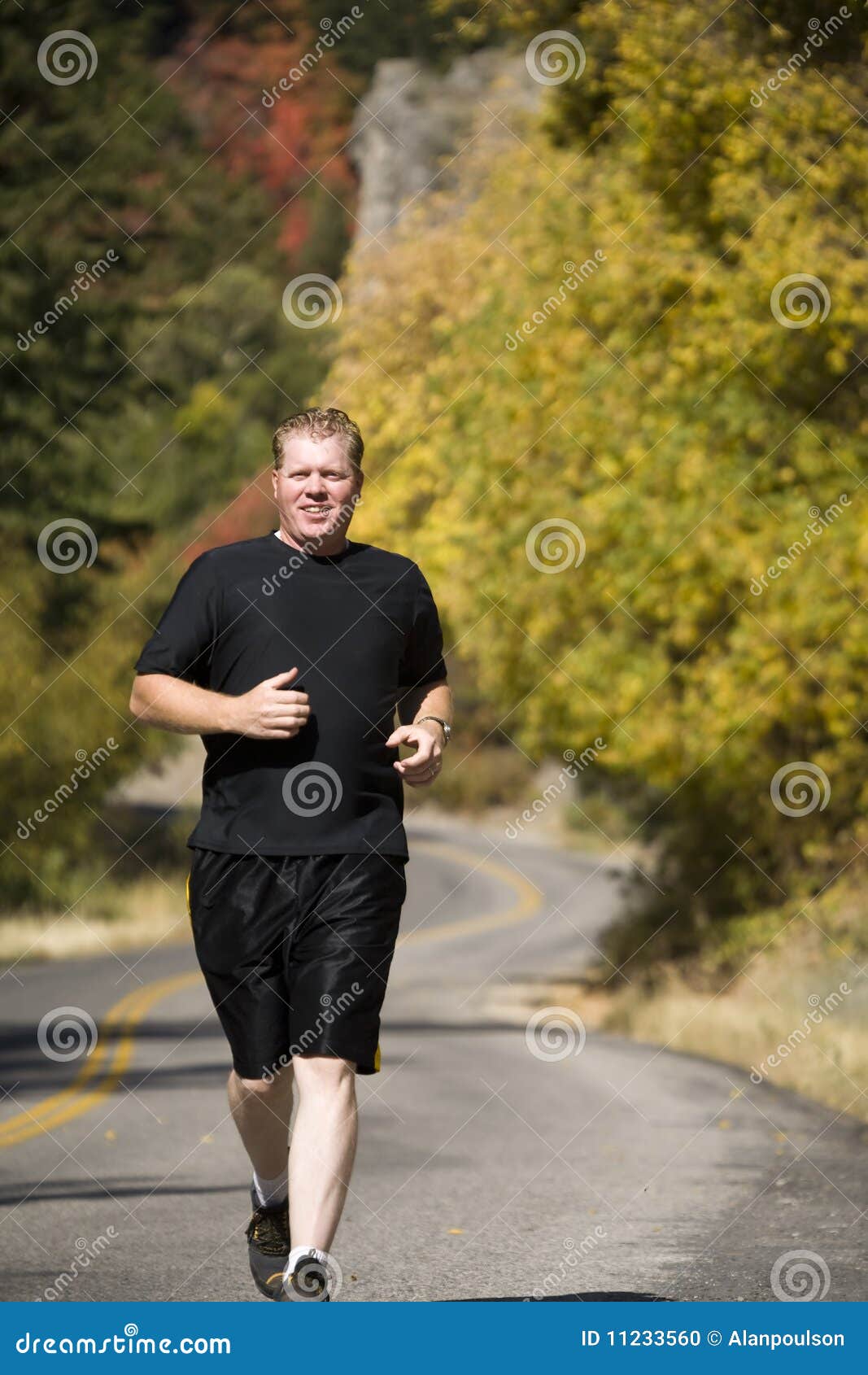 Man running fall colors stock photo. Image of colors - 11233560