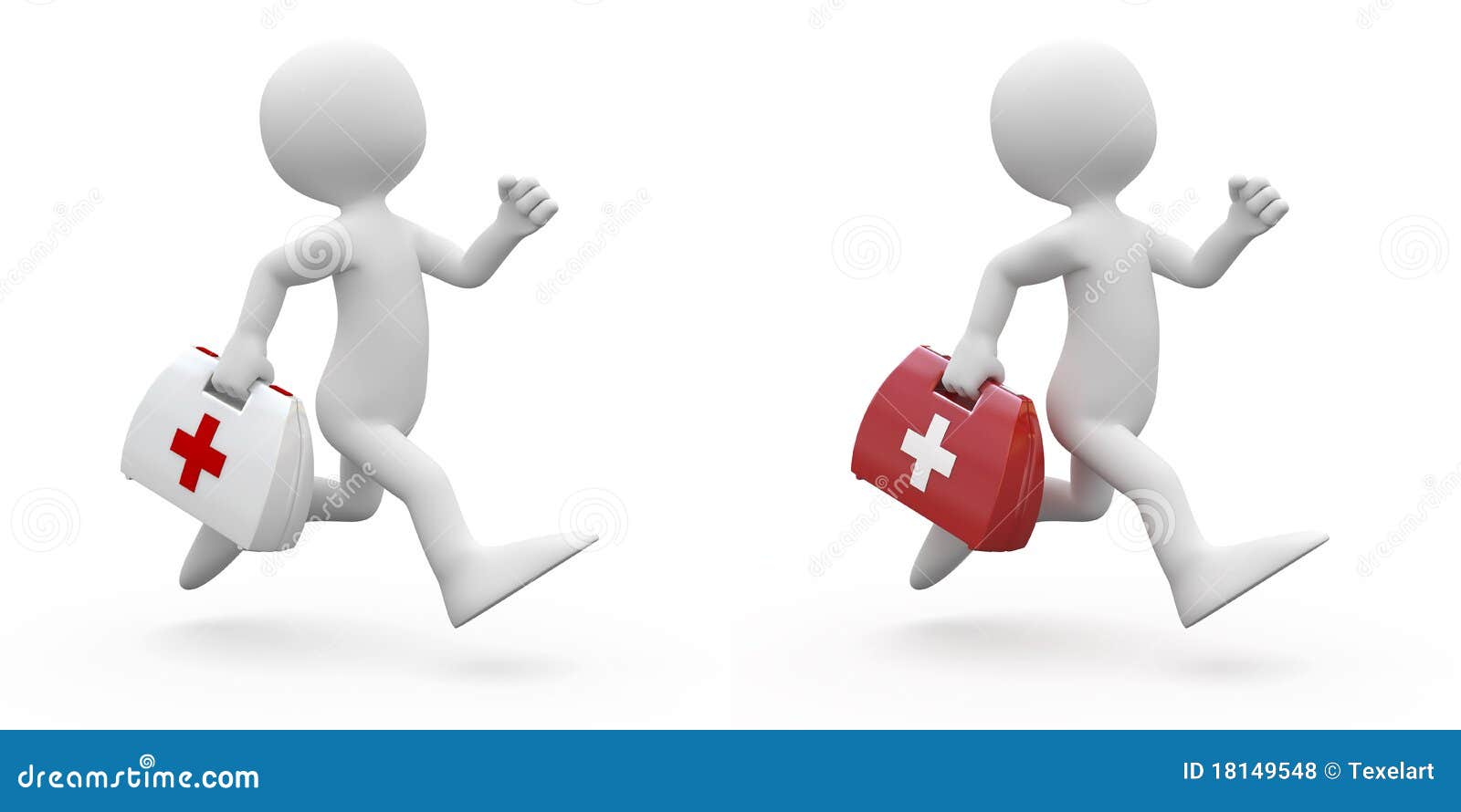 Man Running with First Aid Kit, in Two Colors Editorial Stock Photo ...