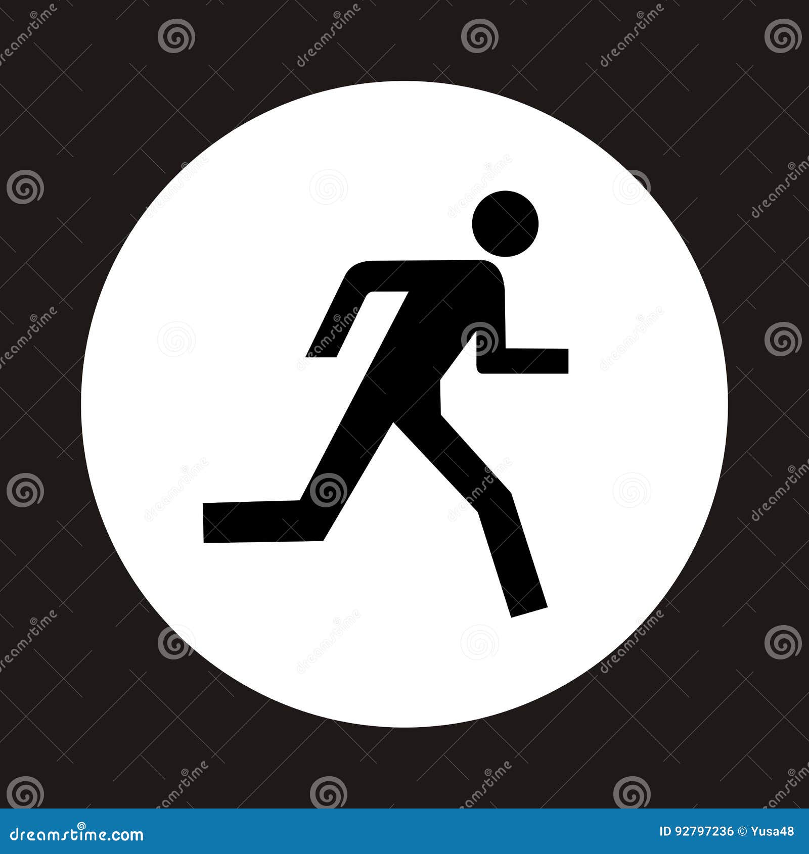 Man running icon stock illustration. Illustration of people - 92797236