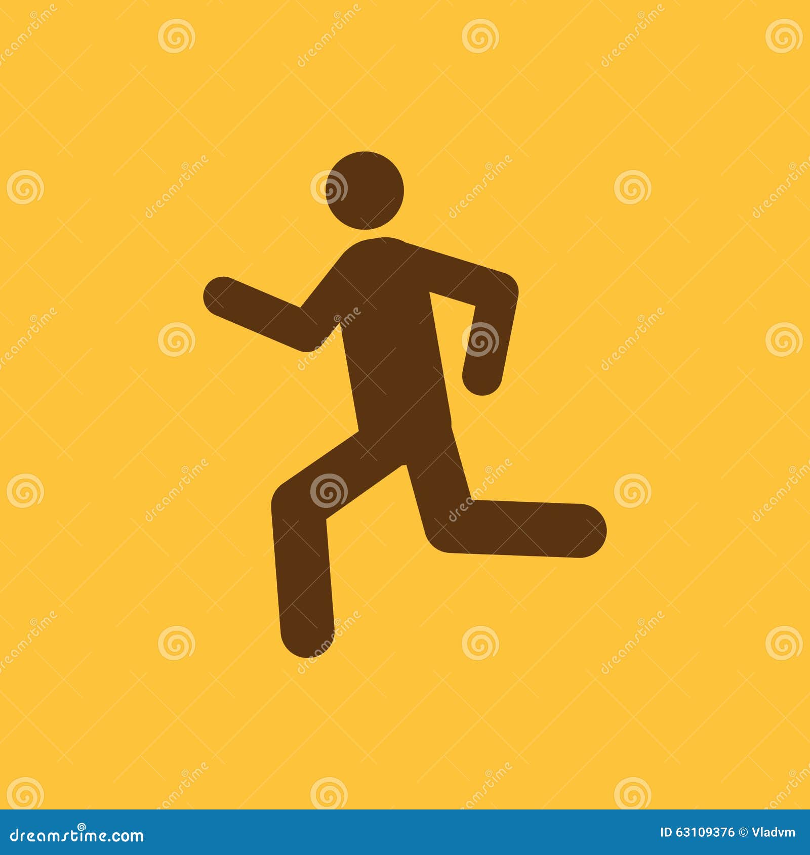 The Man Running Icon. Run Symbol Stock Illustration - Illustration of ...